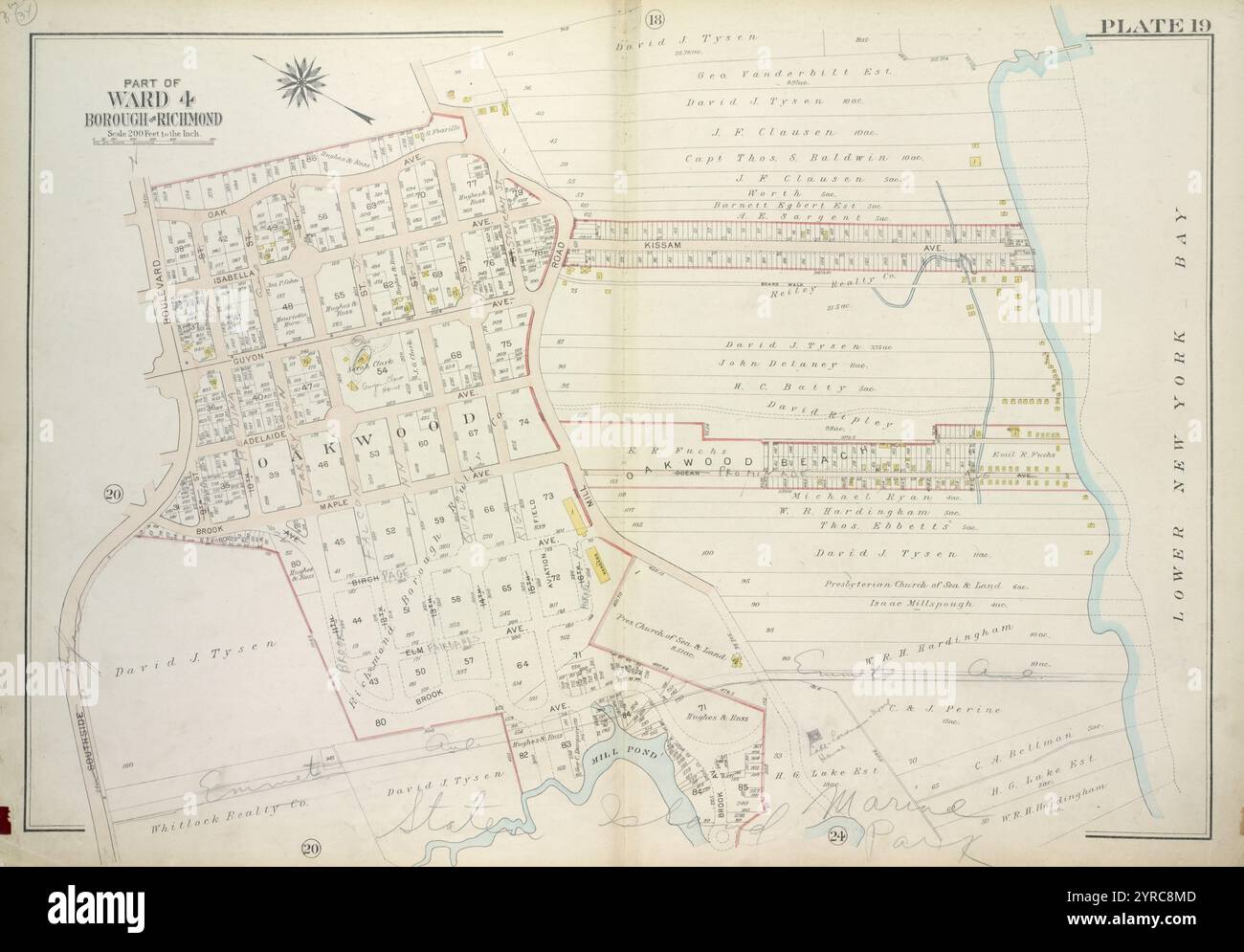 Oak bay map hi-res stock photography and images - Alamy