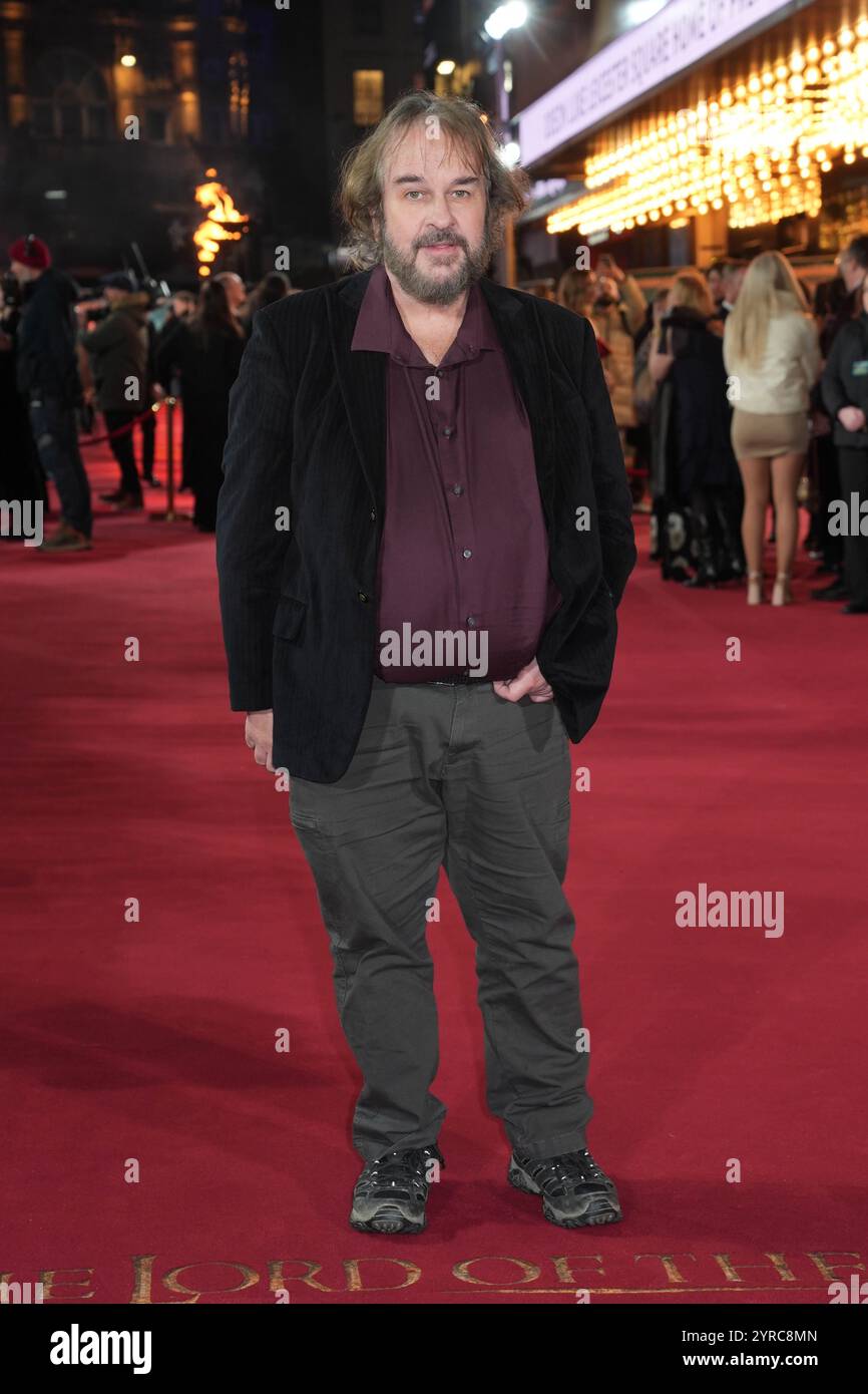 Sir Peter Jackson arriving for the world premiere of The Lord of the ...