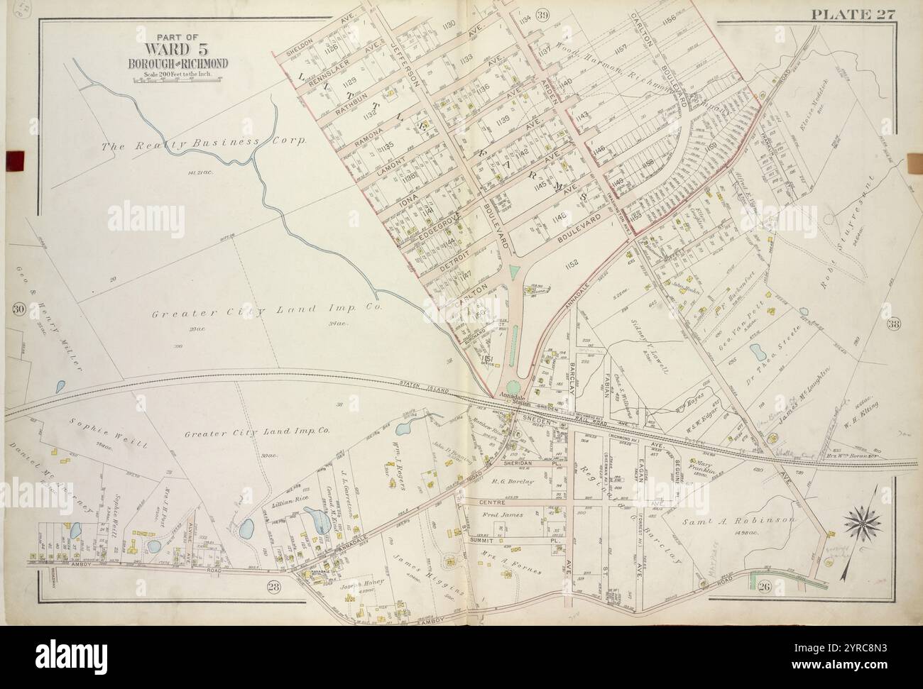 Plate 27, Part of Ward 5 [Map bound by Sheldon Ave, Jefferson Boulevard ...