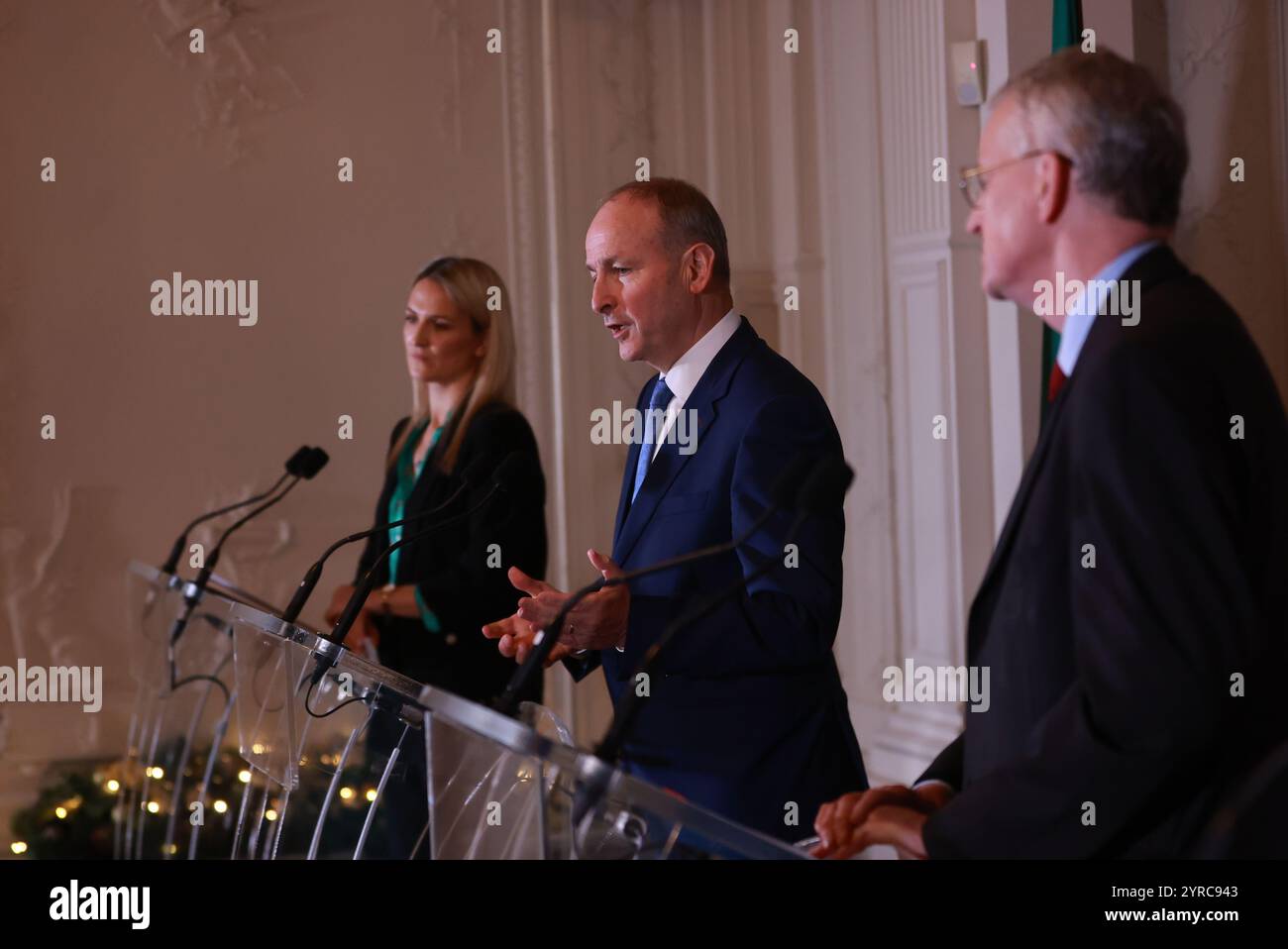 (left to right) Minister for Justice, Helen McEntee, Tanaiste, Minister ...