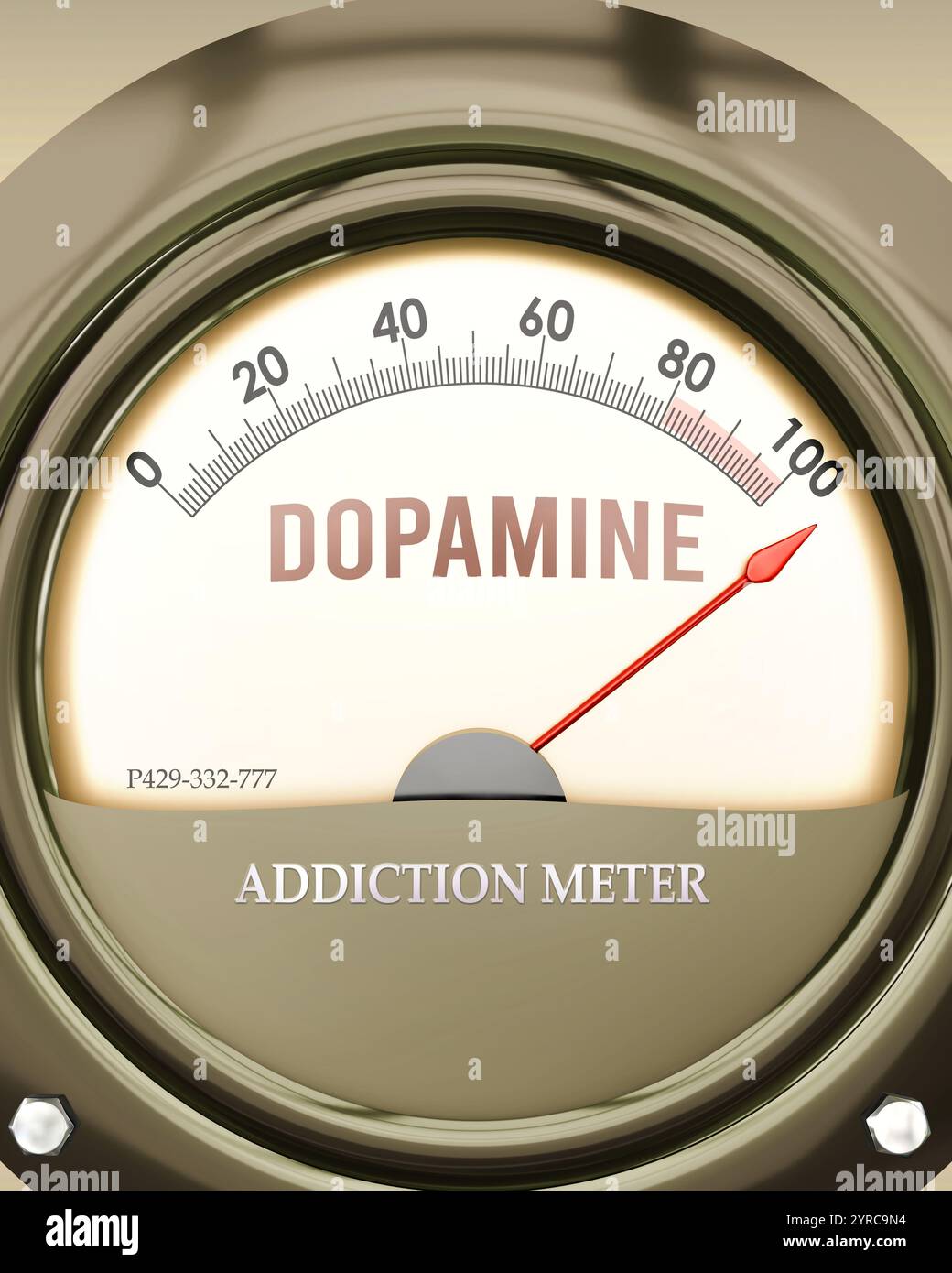 Dopamine and addiction meter that is hitting a full scale hi-res stock photography and images ...