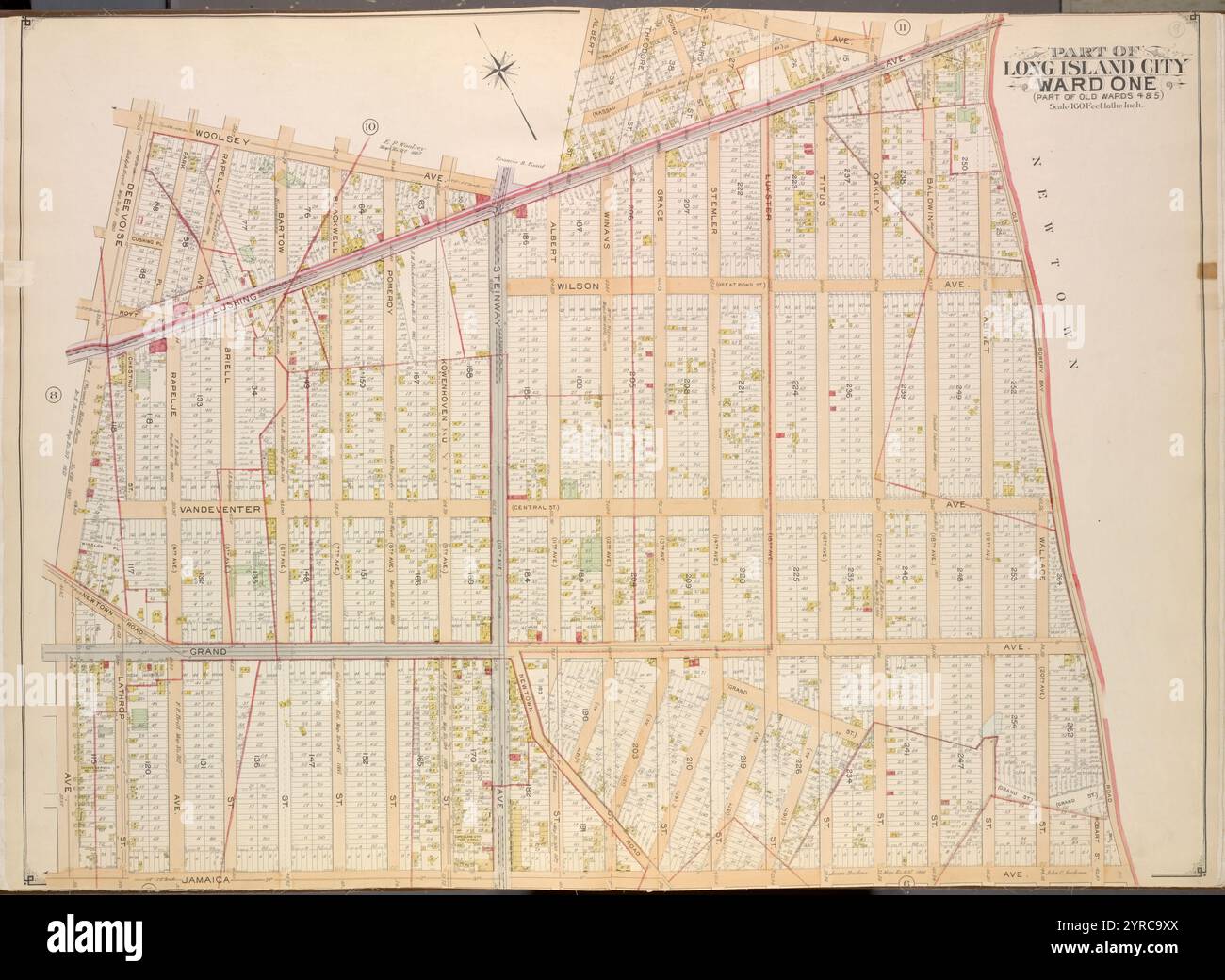 Map of new york city including queens hi-res stock photography and ...