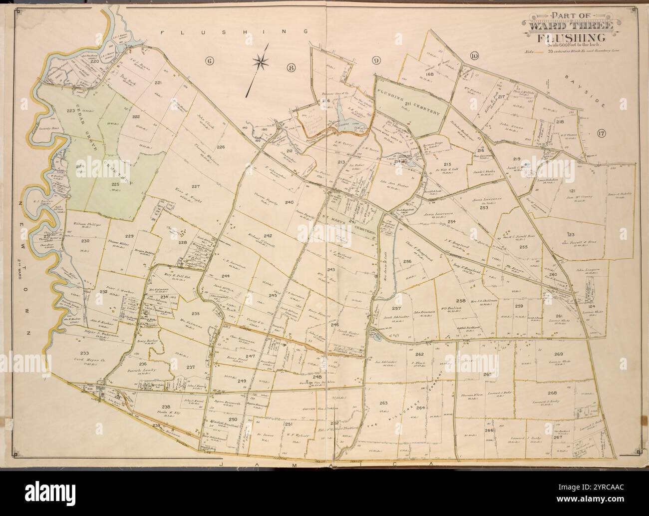 Queens, Vol. 3, Double Page Plate No. 19; Part of ward Three Flushing ...