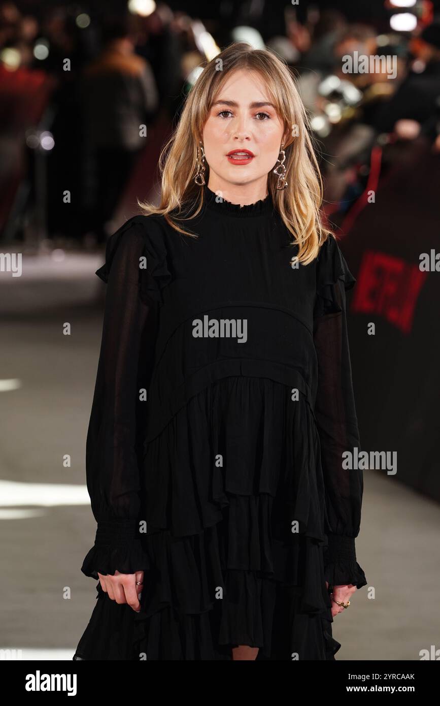 Molly Chesworth arriving at the world premiere of the Netflix series ...