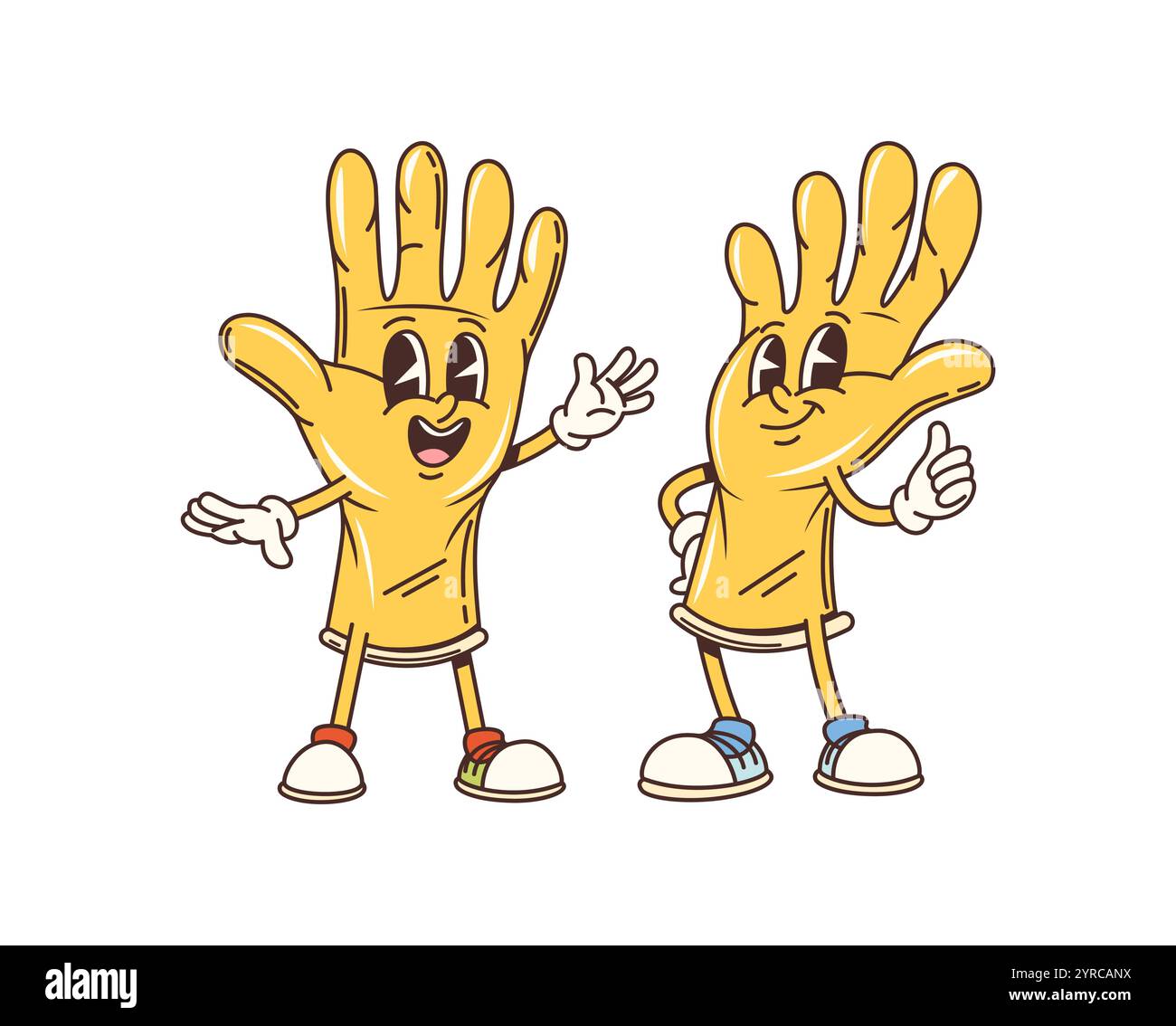 Vintage hands in gloves Stock Vector Images - Alamy