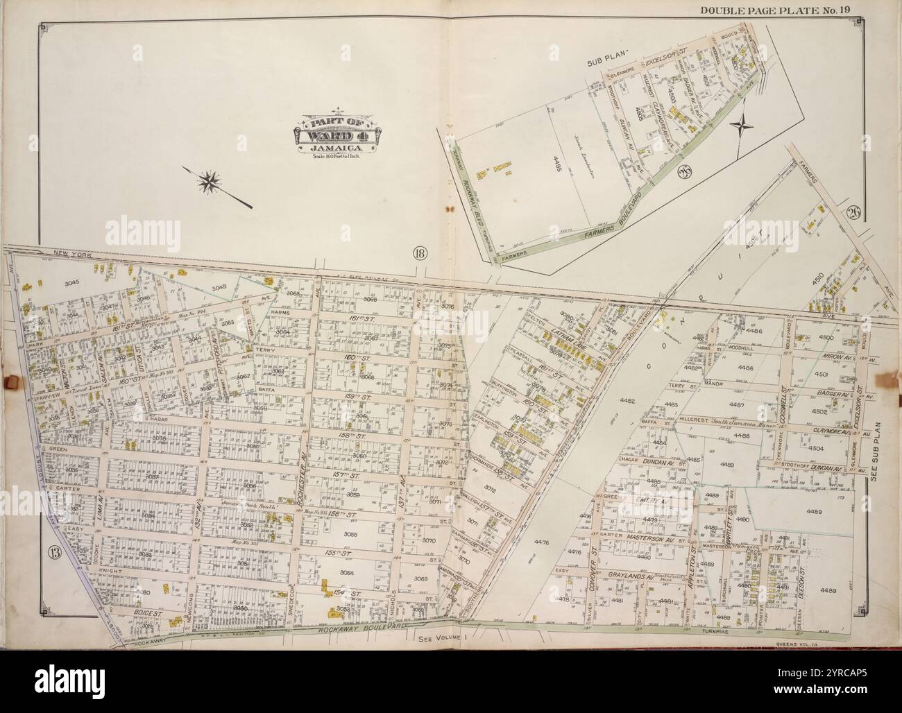 Queens, Vol. 1A, Double Page Plate No. 19; Part of Ward 4 Jamaica. [Map ...