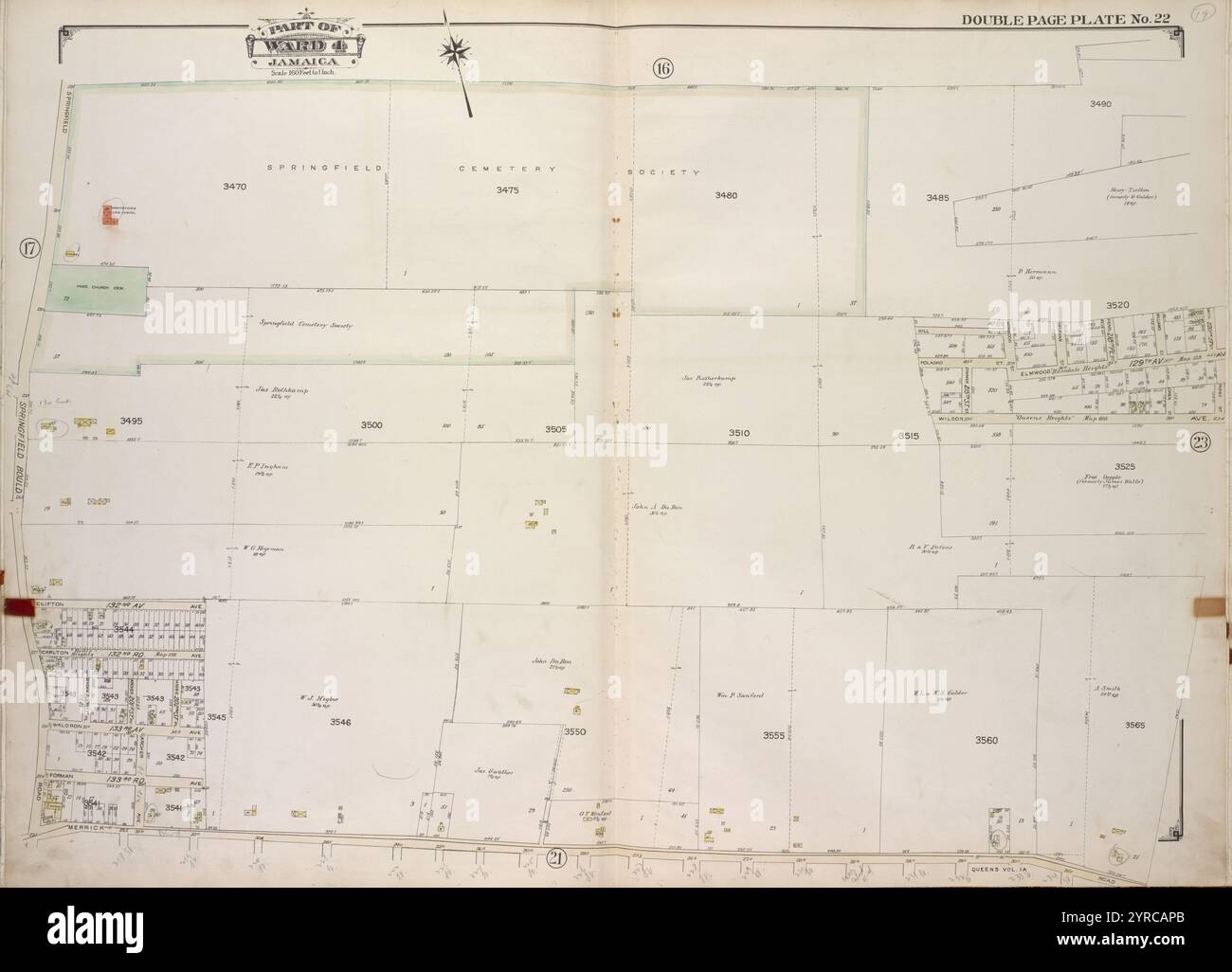 Queens, Vol. 1A, Double Page Plate No. 22; Part of Ward 4 Jamaica. [Map ...