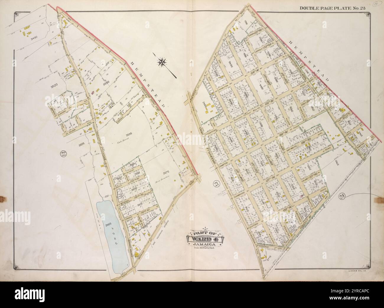 Queens, Vol. 1A, Double Page Plate No. 23; Part of Ward 4 Jamaica. [Map ...