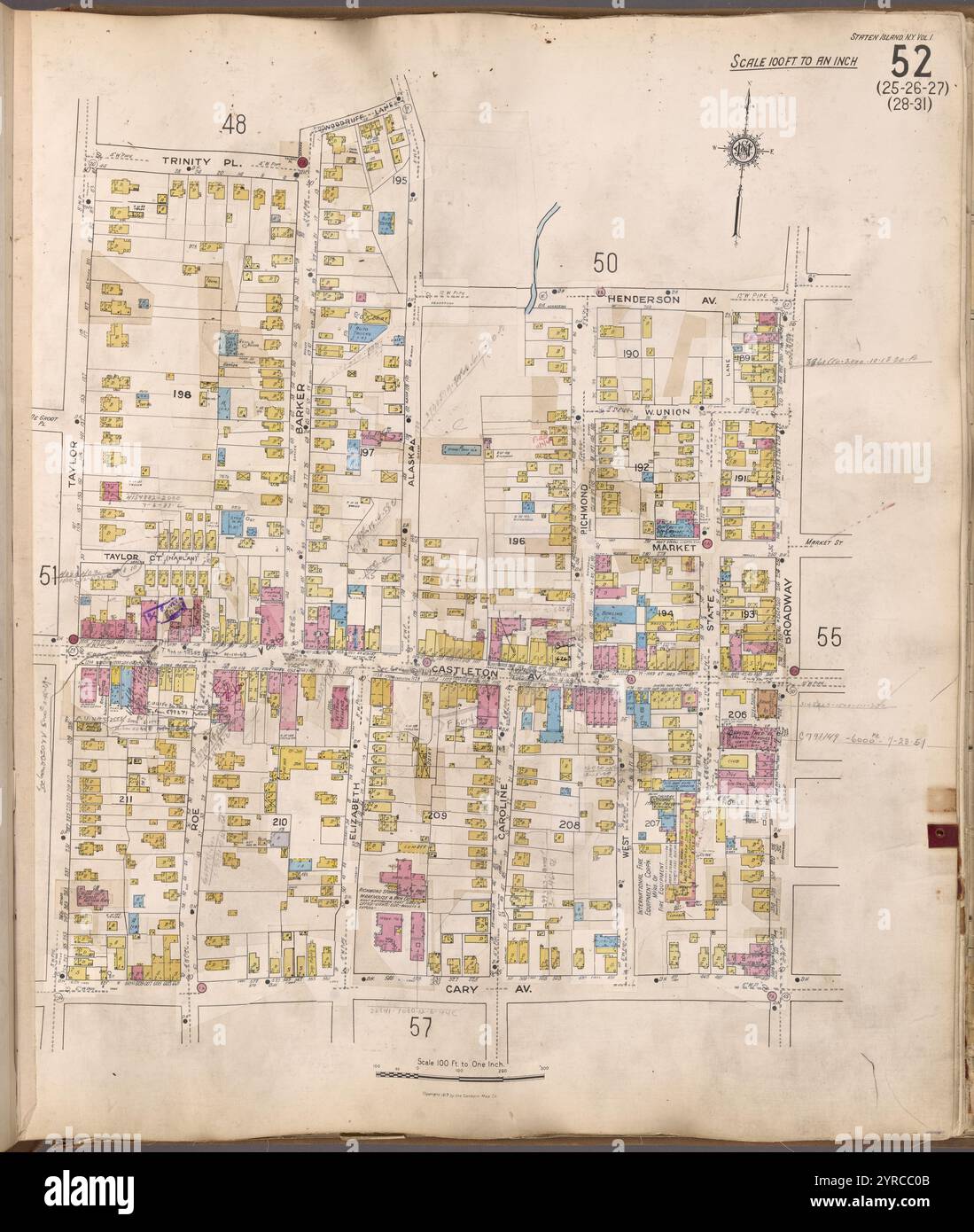 Staten Island, V. 1, Plate No. 52 [Map bounded by Trinity Pl ...