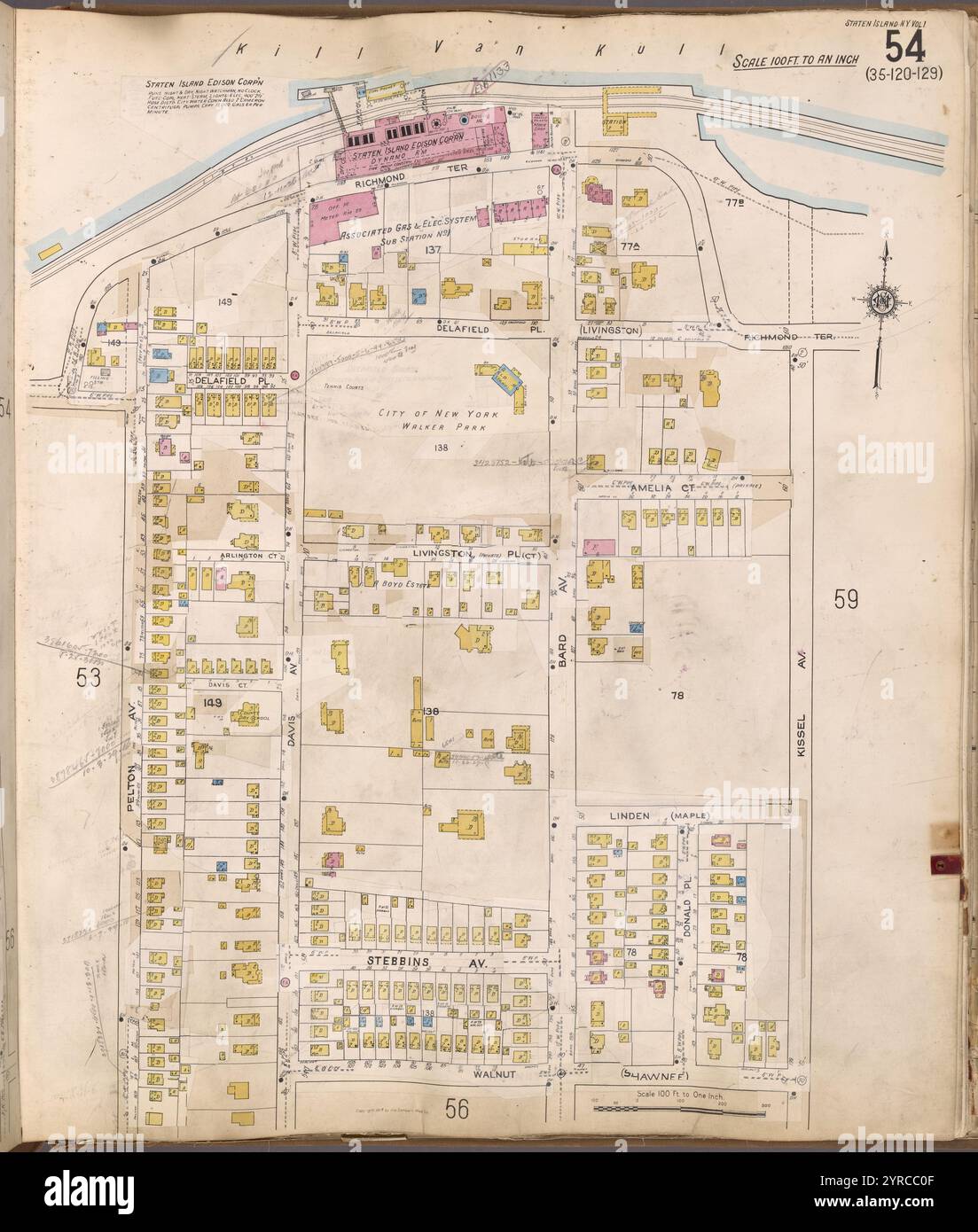 Staten Island, V. 1, Plate No. 54 [Map bounded by Kill Van Kull, Kissel ...