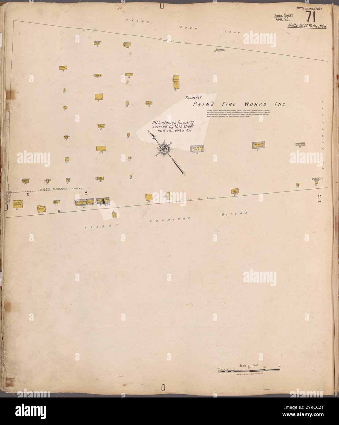 Staten Island, V. 1, Plate No. 71 [Map of Pain's Fire Works Inc.] 1917 ...