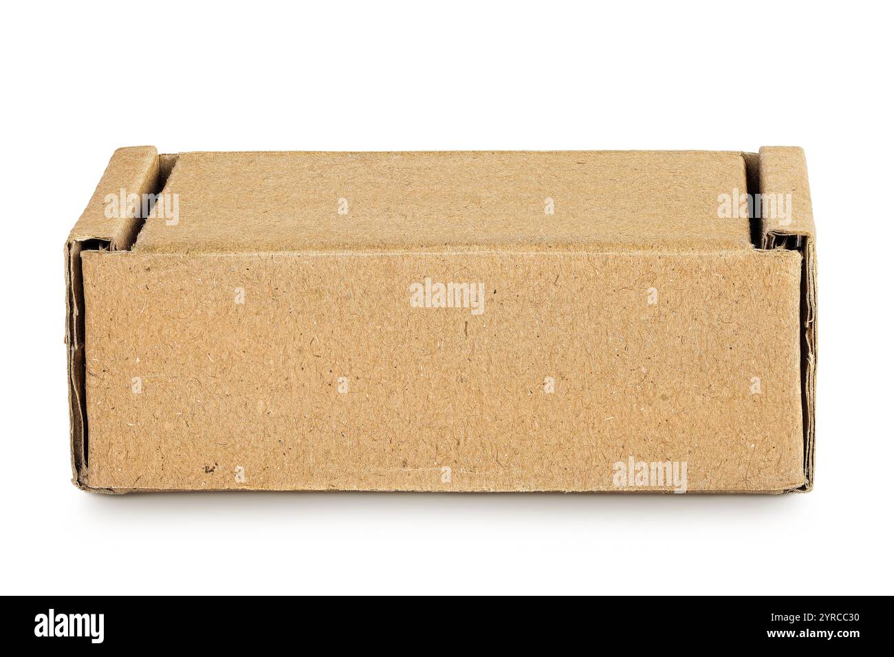 closed empty cardboard box isolated on white background Stock Photo - Alamy