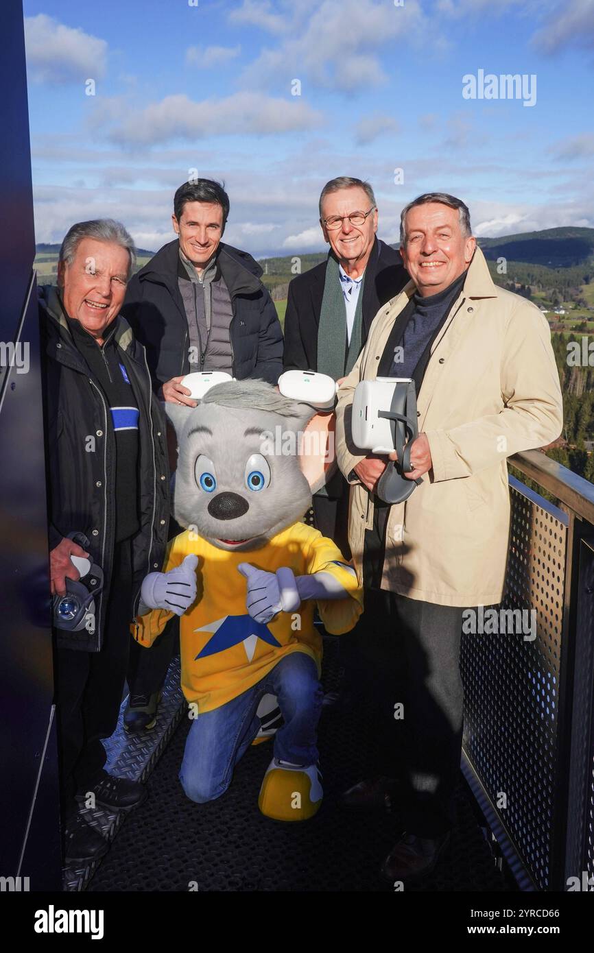 Mit der VR Brille der Firma VR Coaster und der Unterstuetzung des ...