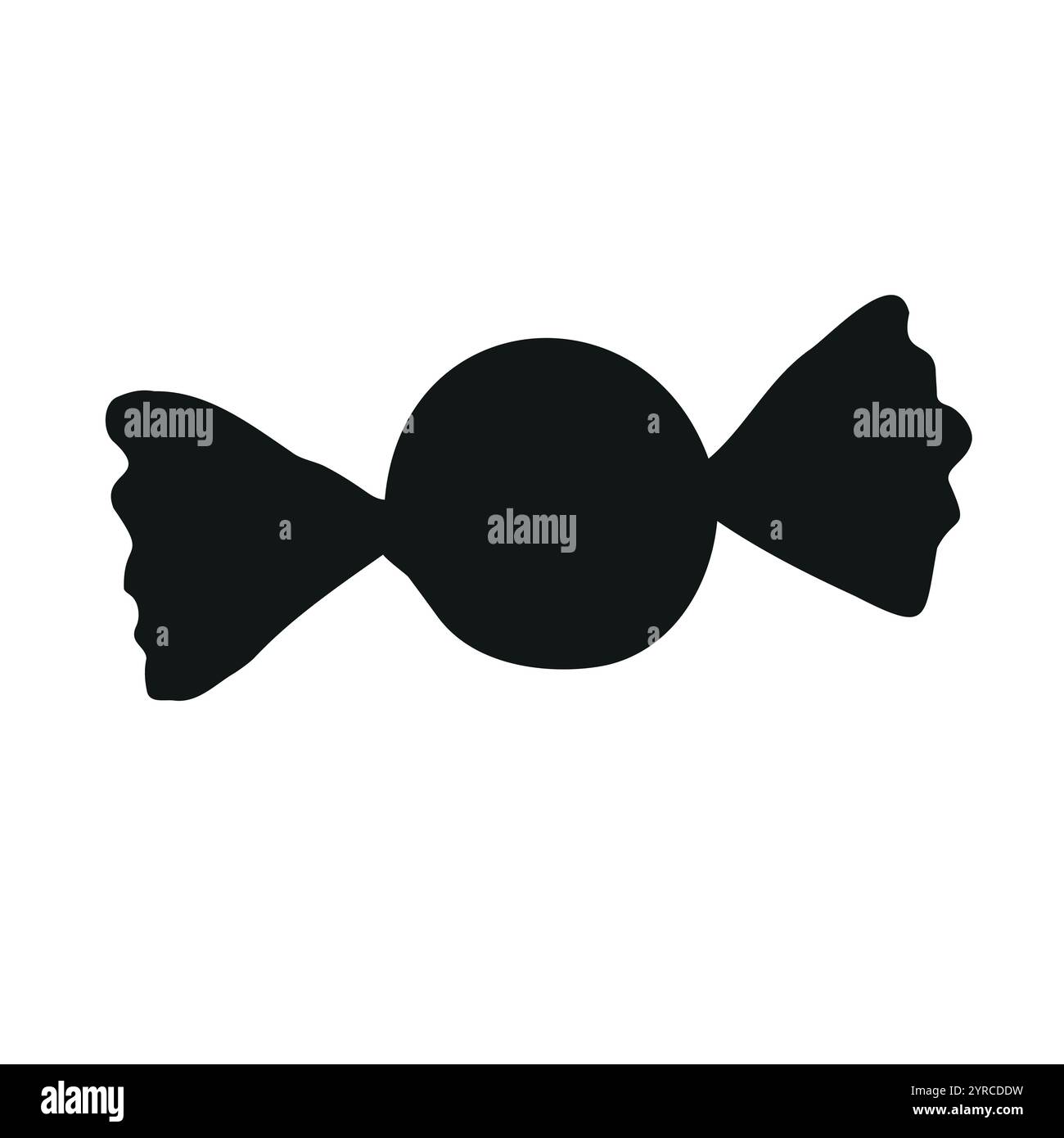 Vector hand drawn candy silhouette isolated on white background Stock ...