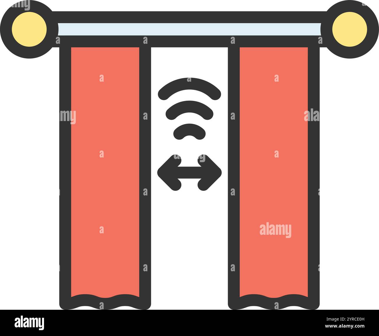Smart Curtain icon vector image. Suitable for mobile application web ...