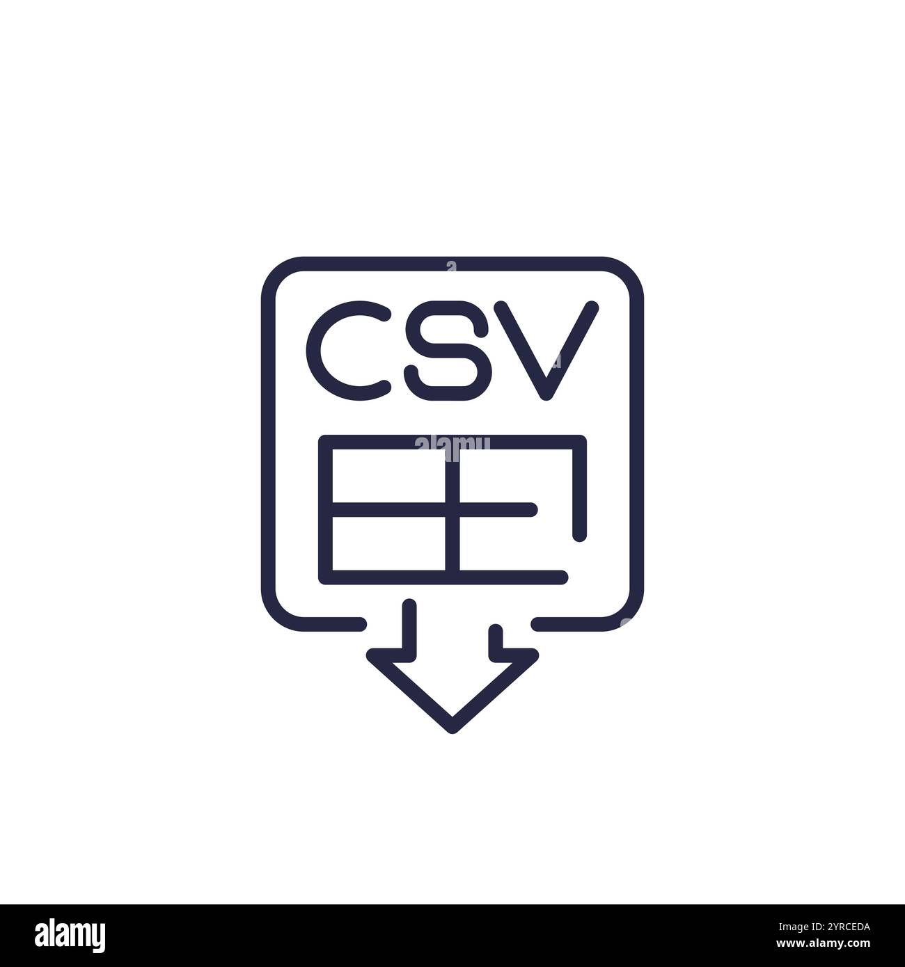 Csv file format icon hi-res stock photography and images - Alamy