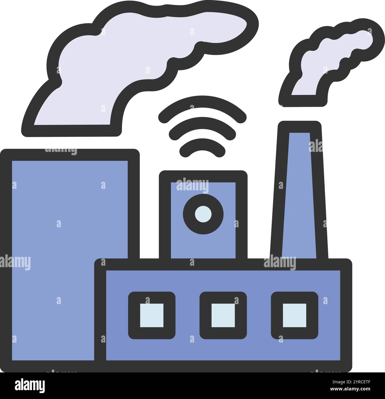 Smart Factory icon vector image. Suitable for mobile application web ...