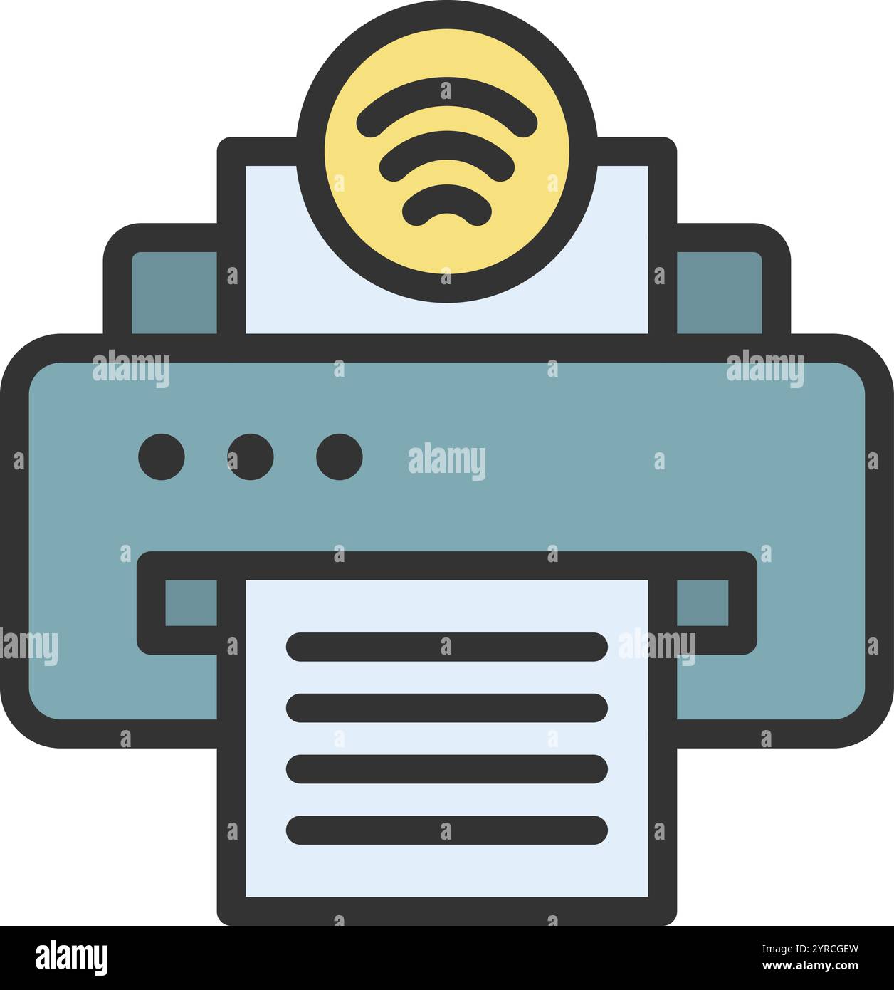 Smart Printer icon vector image. Suitable for mobile application web application and print media ...