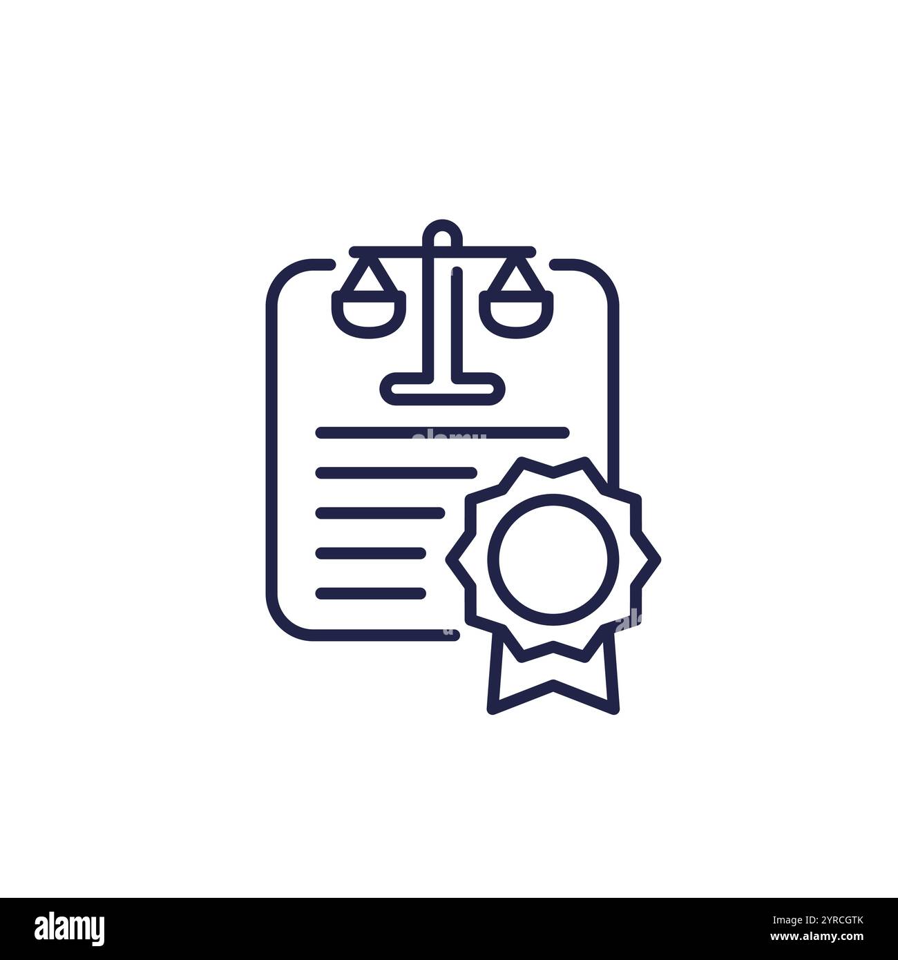 Legal document, contract line icon Stock Vector Image & Art - Alamy