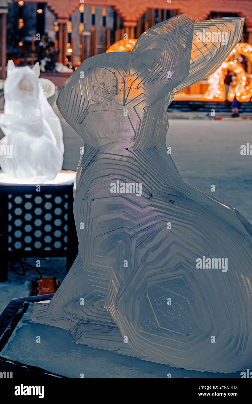 Illuminated rabbit sculpture hi-res stock photography and images - Alamy