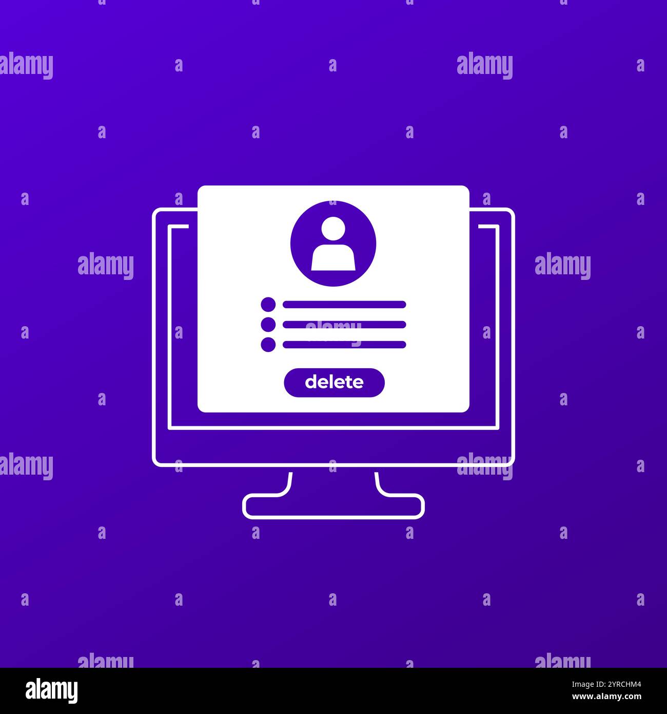 Delete avatar icon vector Stock Vector Images - Alamy