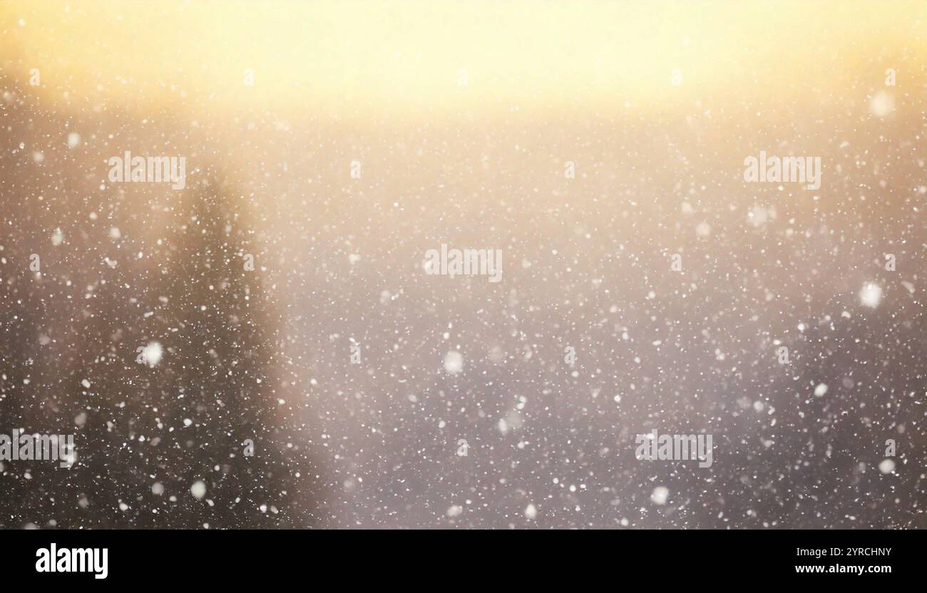 Glittering snowfall winter landscape, glowing sunlight, background snow ...