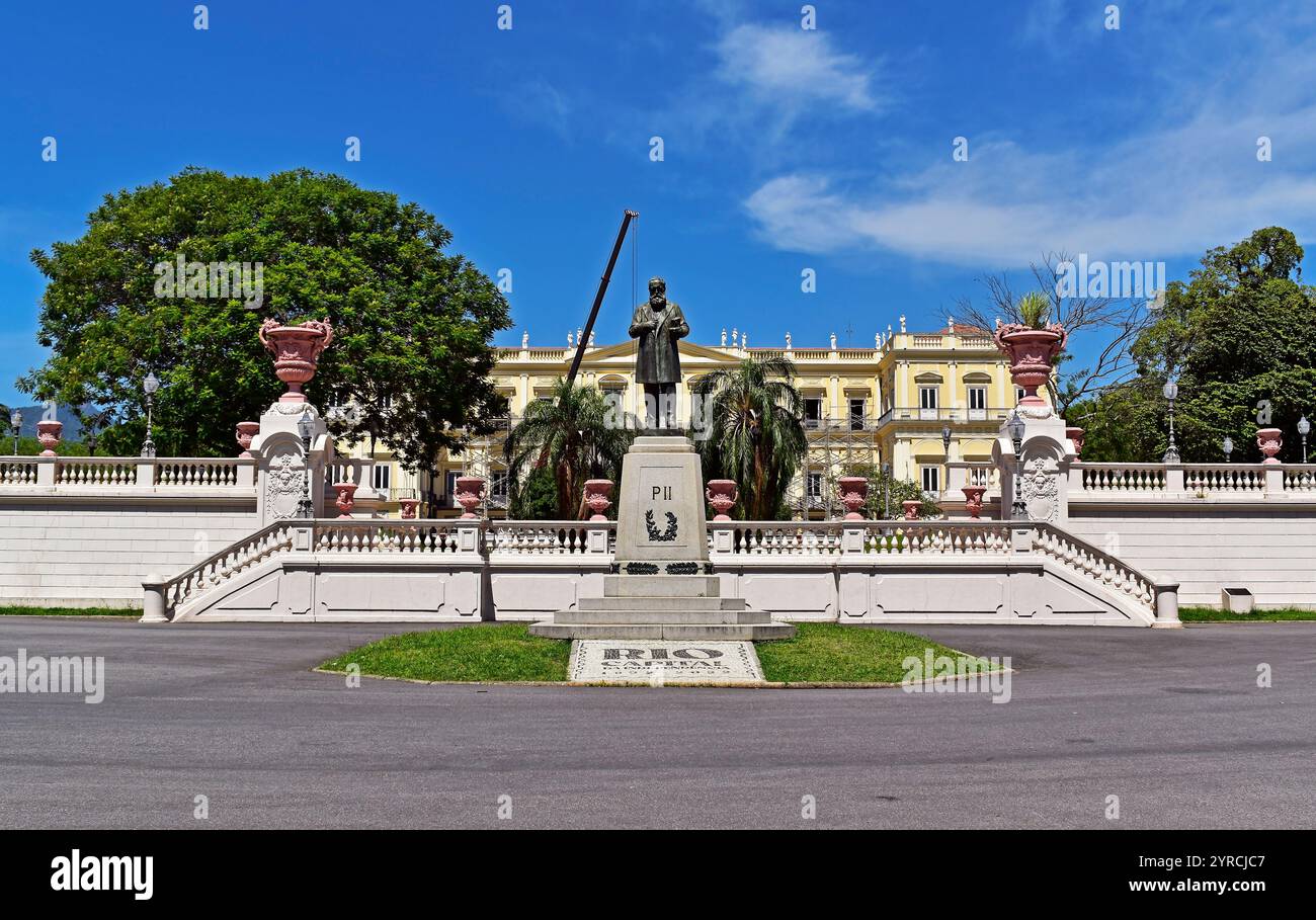 RIO DE JANEIRO, BRAZIL - November 26, 2024: Dom Pedro II statue on ...