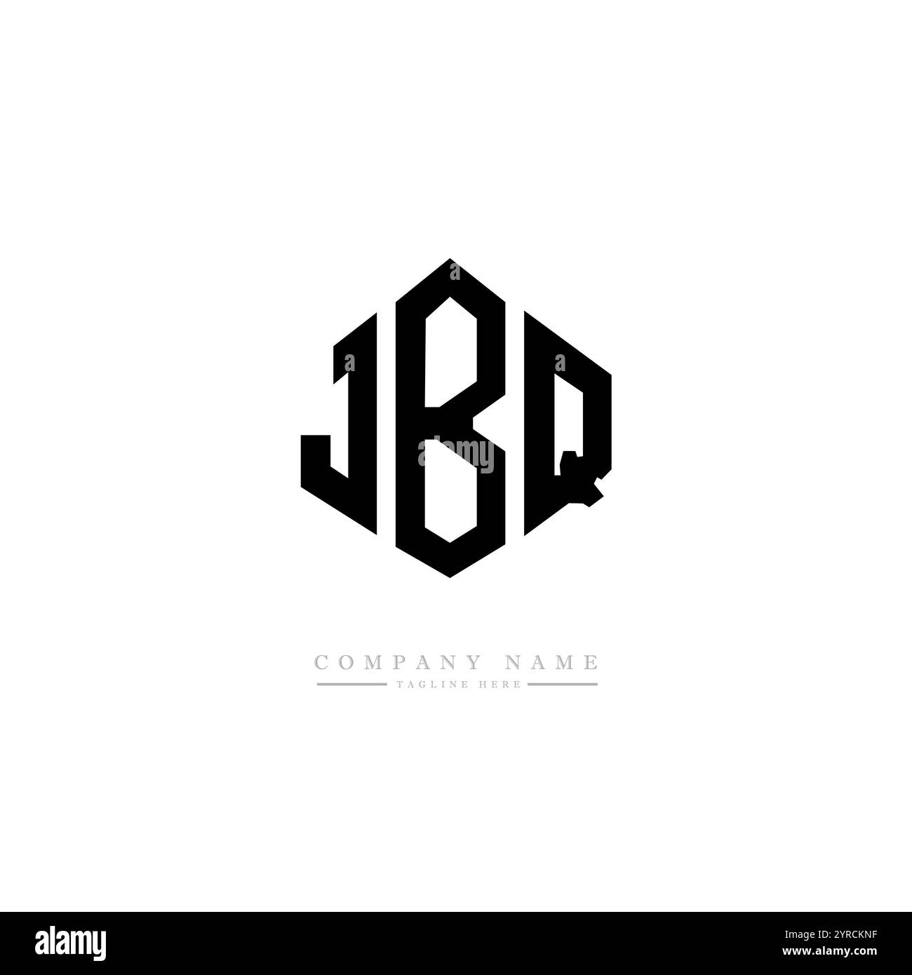 JBQ letter logo design with polygon shape. JBQ polygon and cube shape ...