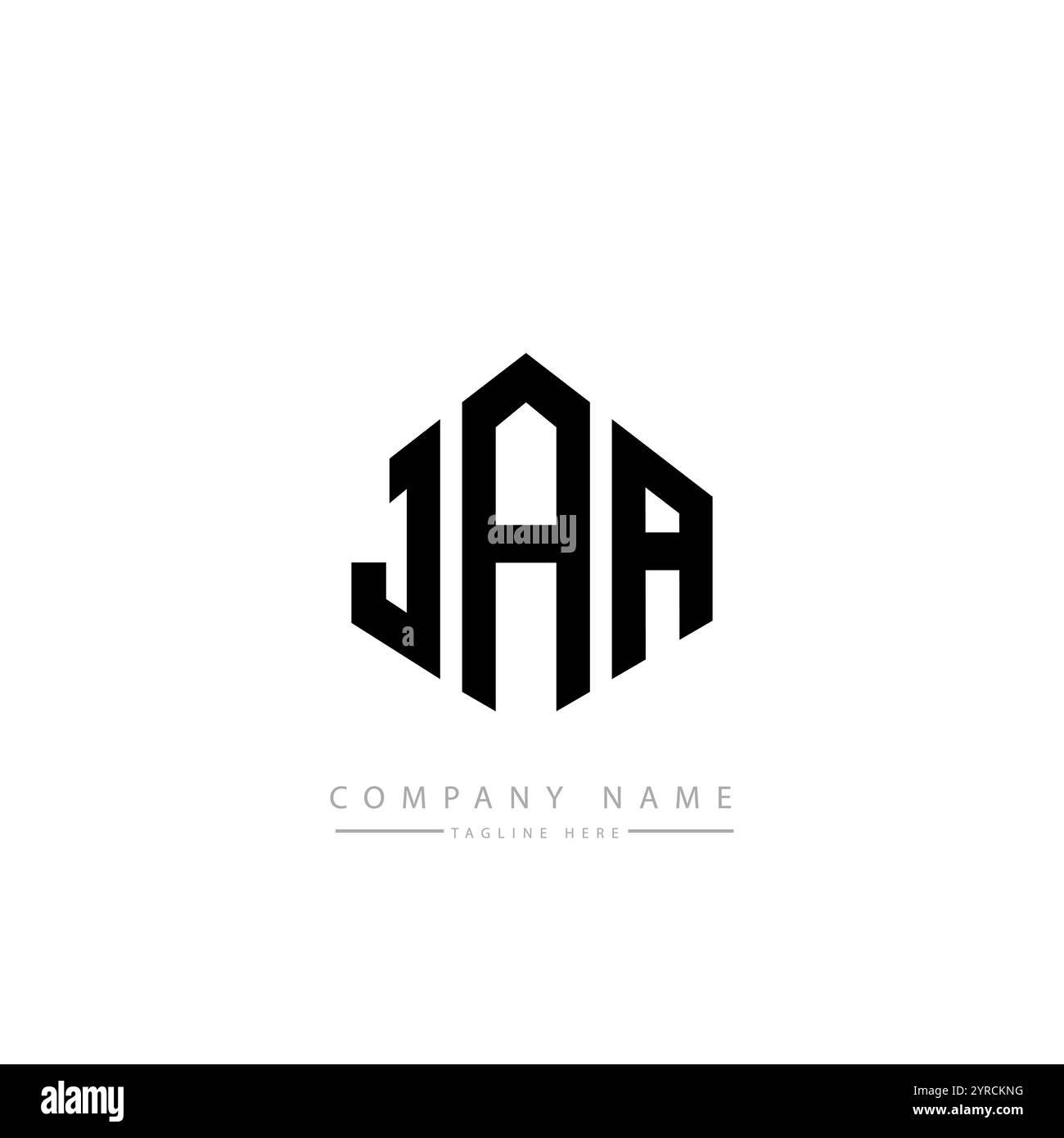 JAA letter logo design with polygon shape. JAA polygon and cube shape ...