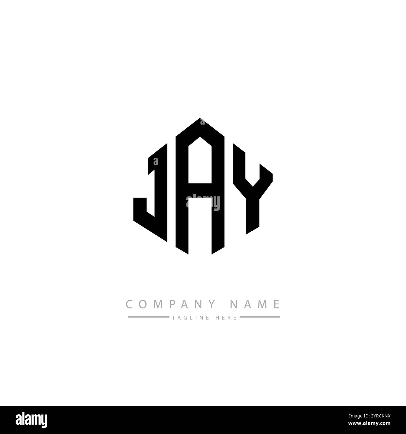 JAY letter logo design with polygon shape. JAY polygon and cube shape ...