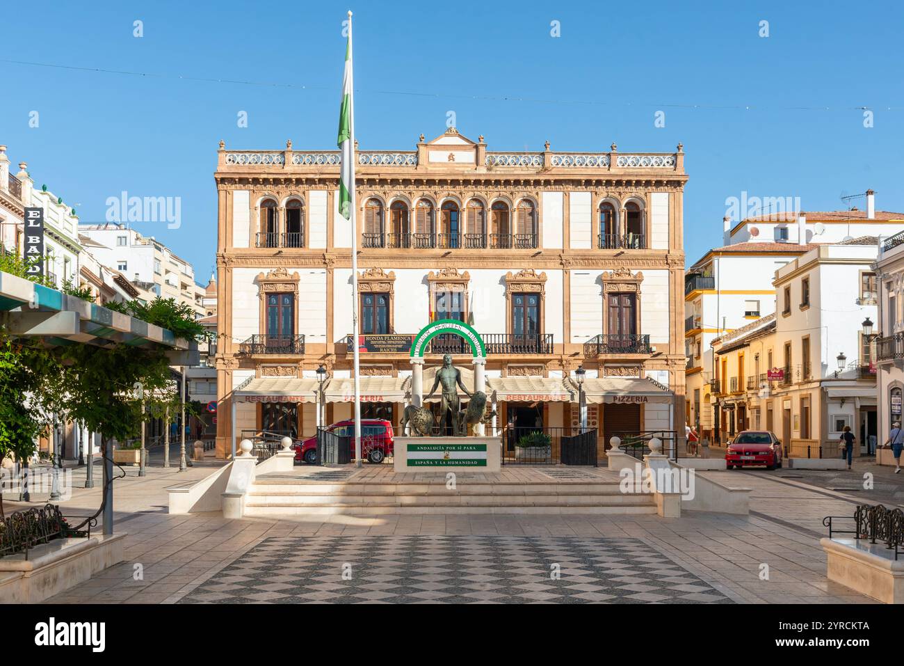 Ronda, Andalusia, Spain - september 02, 2024:Square of Socorro, Ronda ...