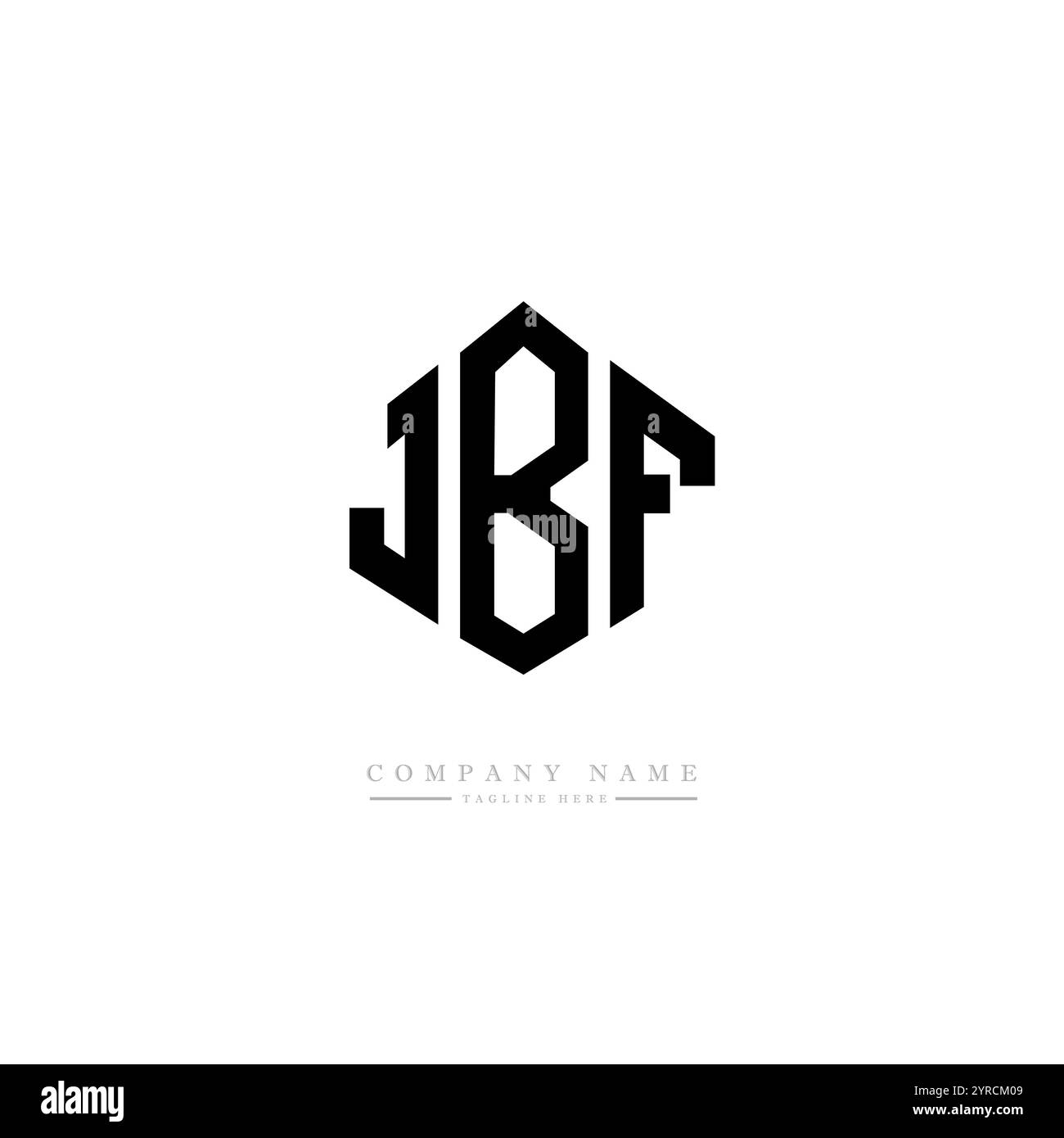 JBF letter logo design with polygon shape. JBF polygon and cube shape ...