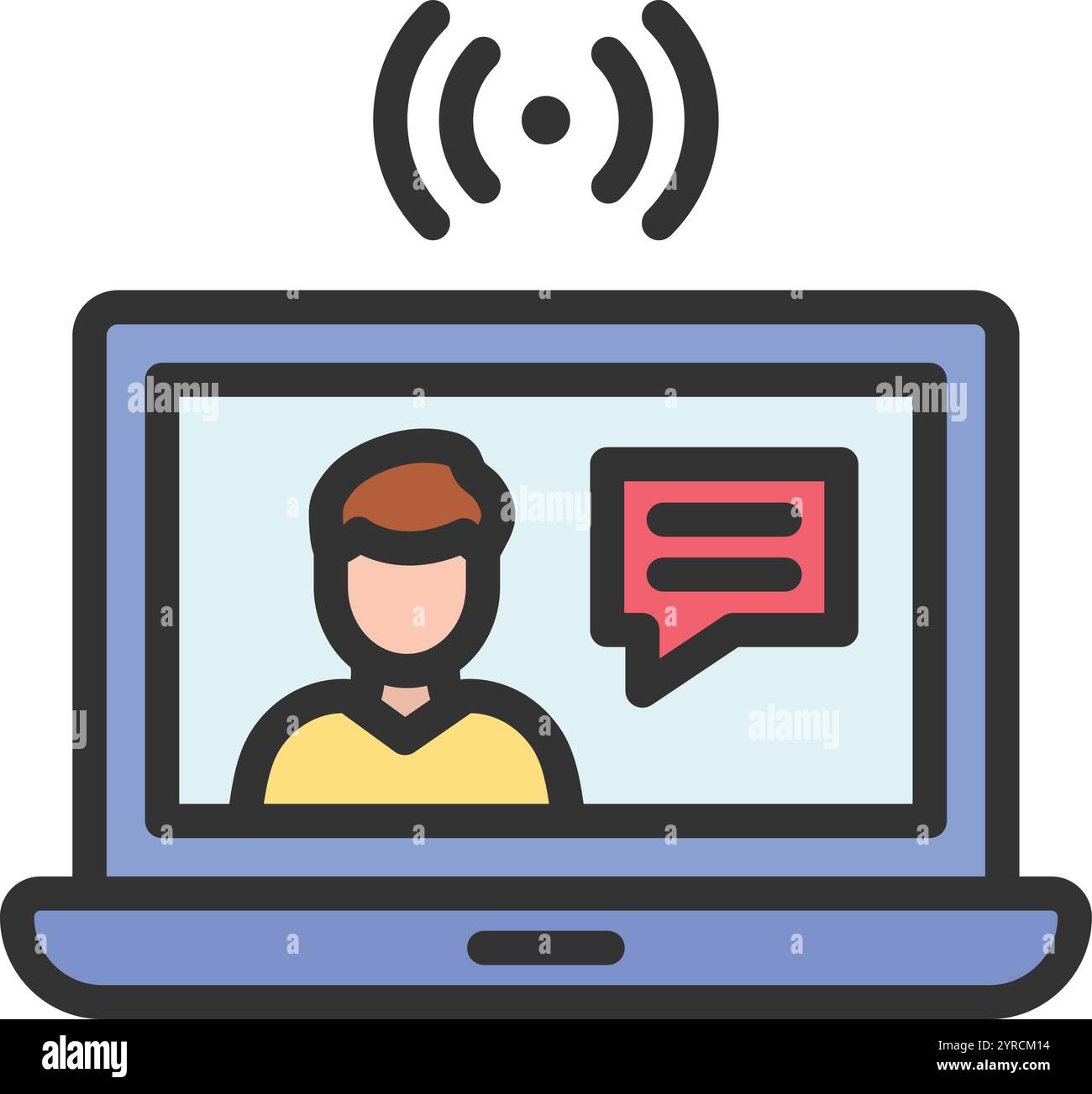 Streaming icon vector image. Suitable for mobile application web ...