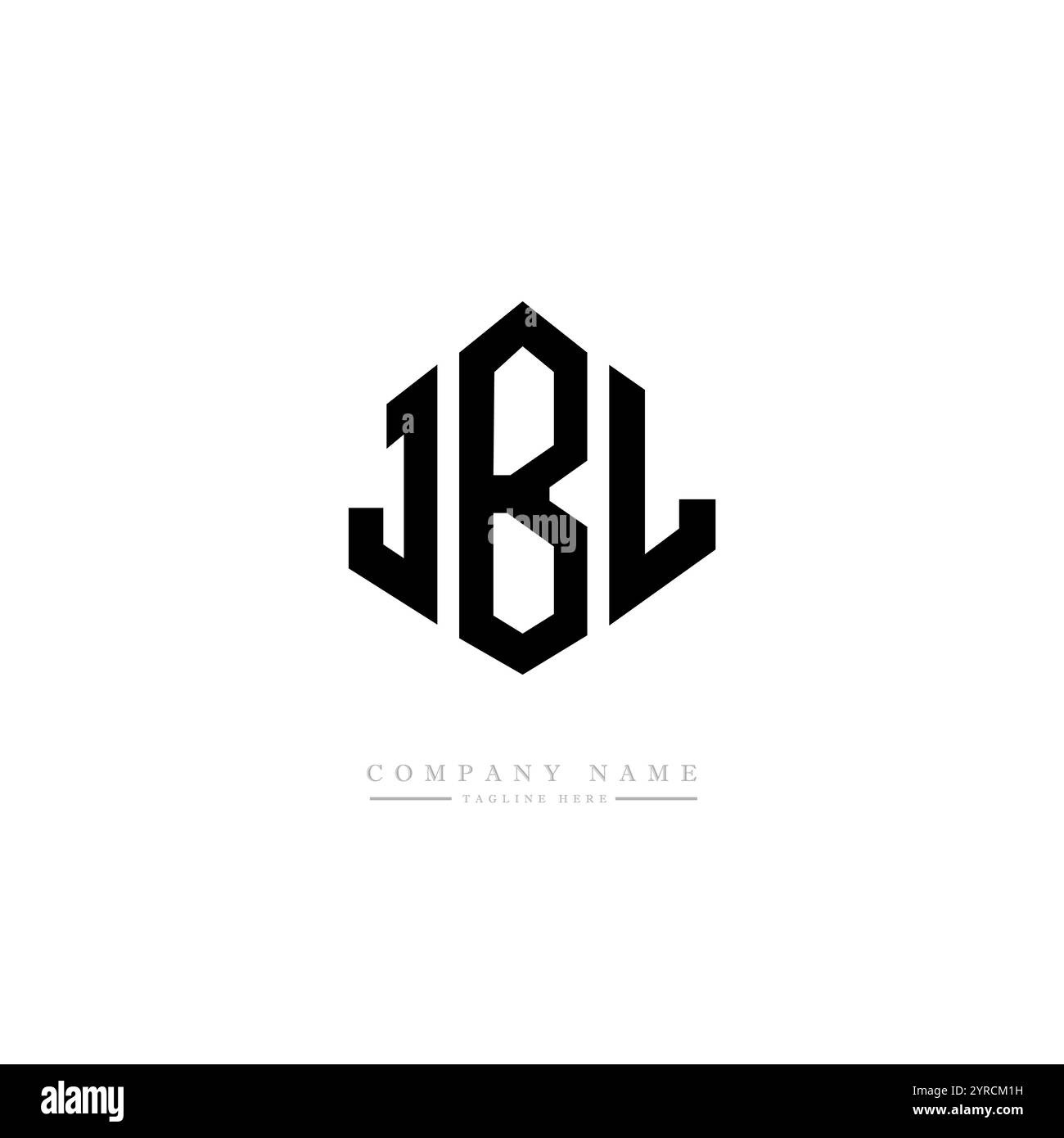 JBL letter logo design with polygon shape. JBL polygon and cube shape ...