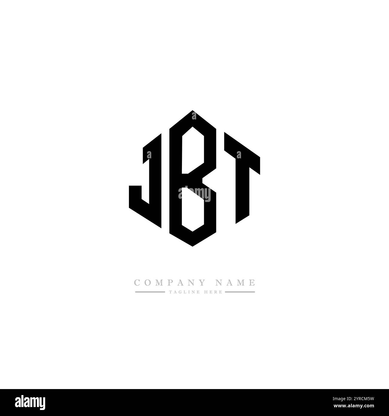 JBT letter logo design with polygon shape. JBT polygon and cube shape ...