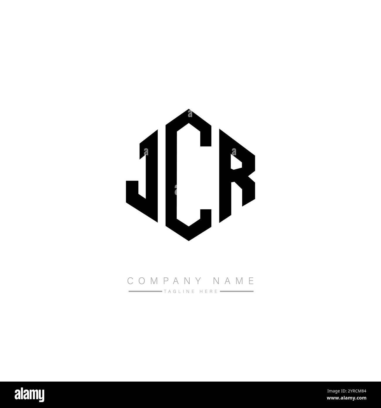 JCR letter logo design with polygon shape. JCR polygon and cube shape ...