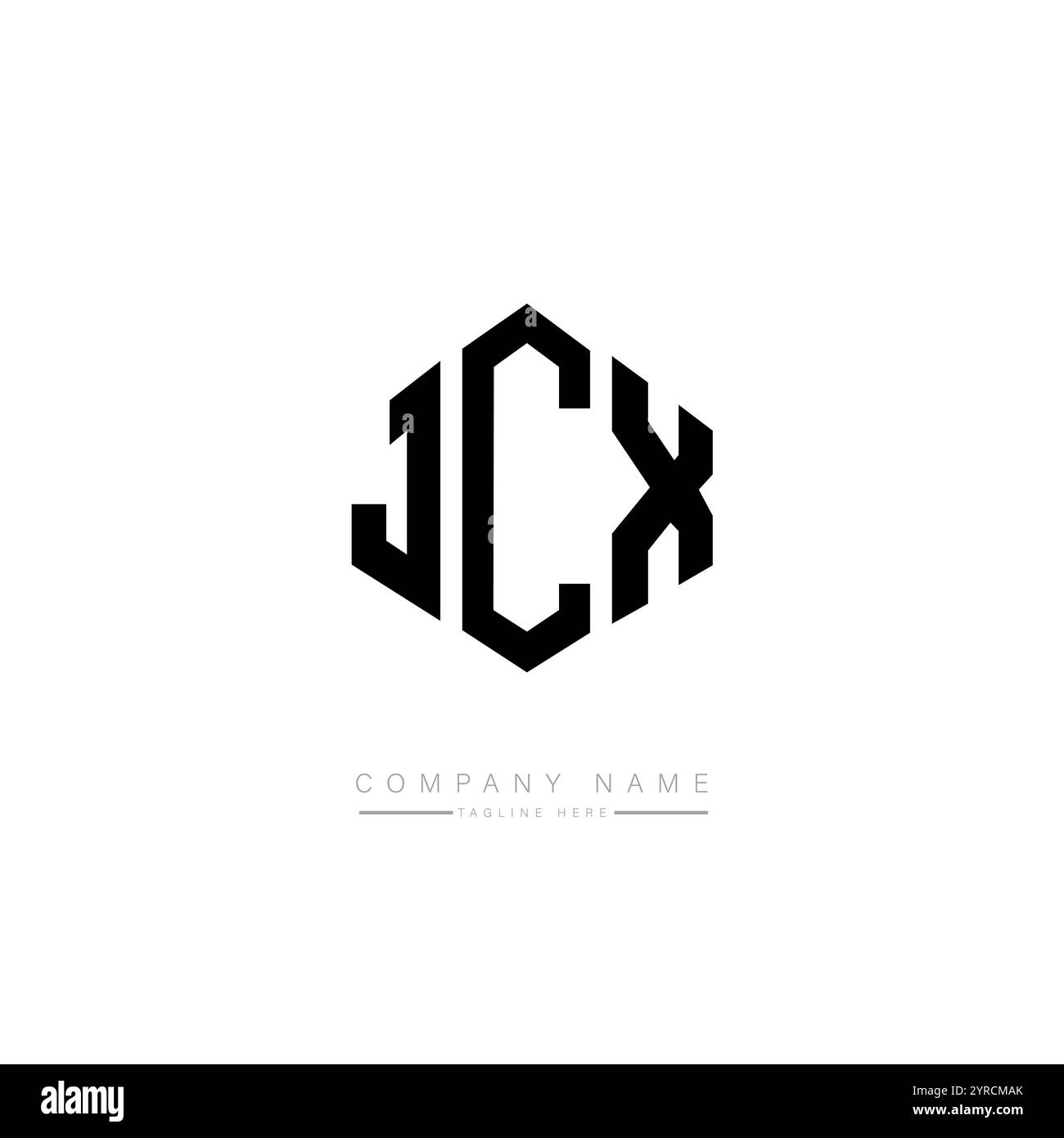 JCX letter logo design with polygon shape. JCX polygon and cube shape ...