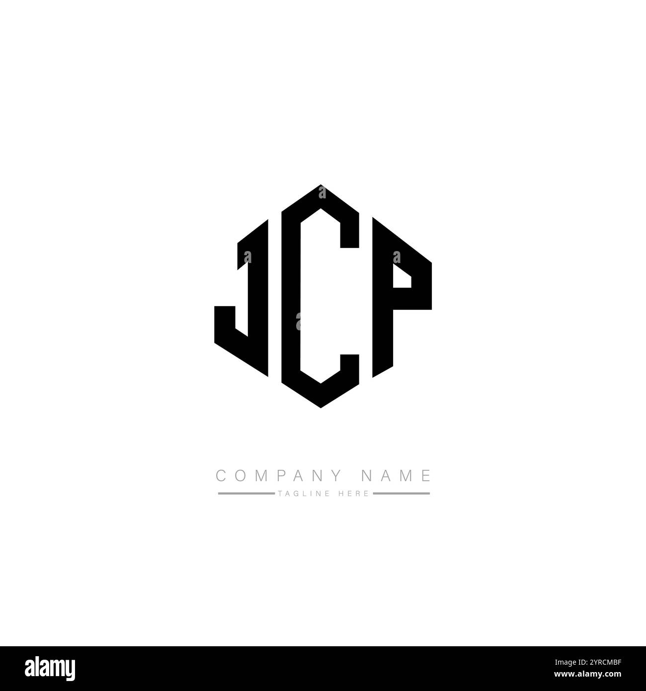 JCP letter logo design with polygon shape. JCP polygon and cube shape ...