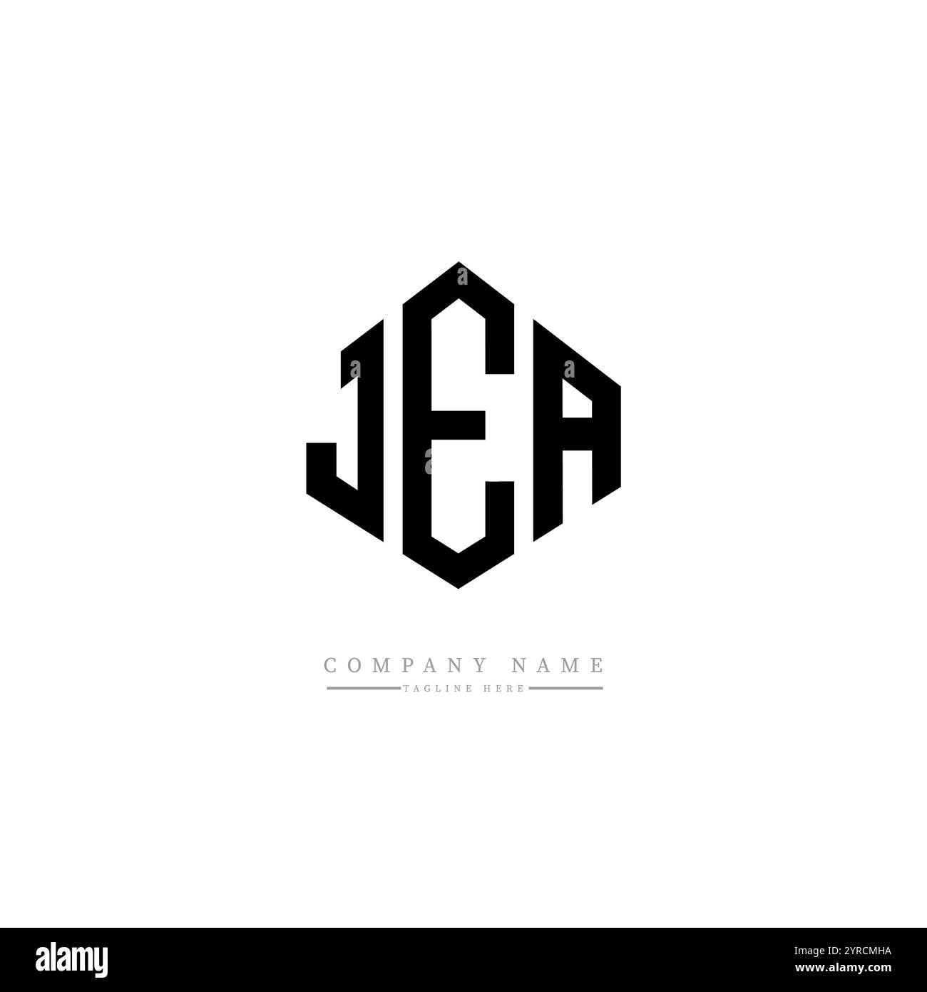 JEA letter logo design with polygon shape. JEA polygon and cube shape ...