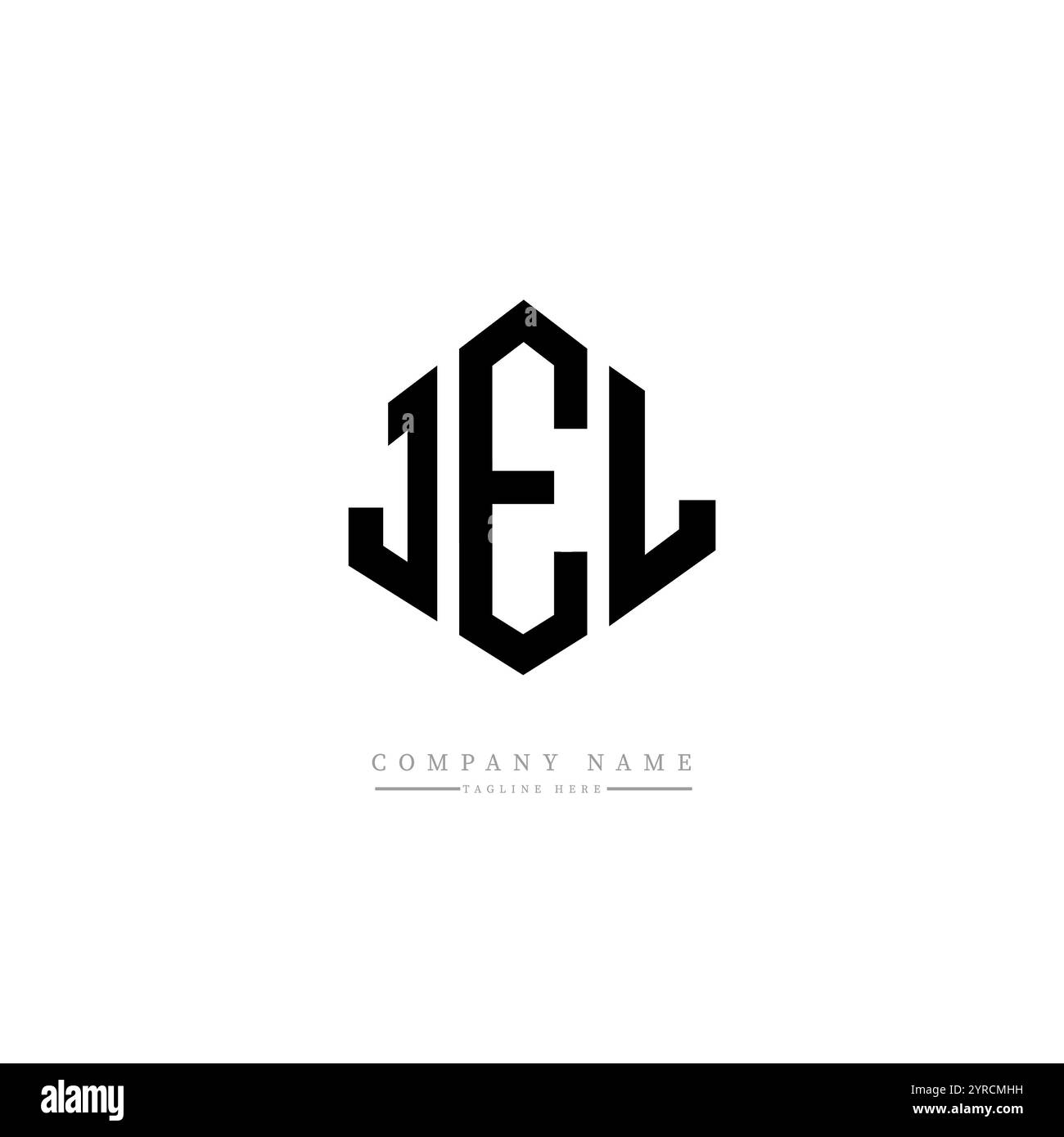 JEL letter logo design with polygon shape. JEL polygon and cube shape ...