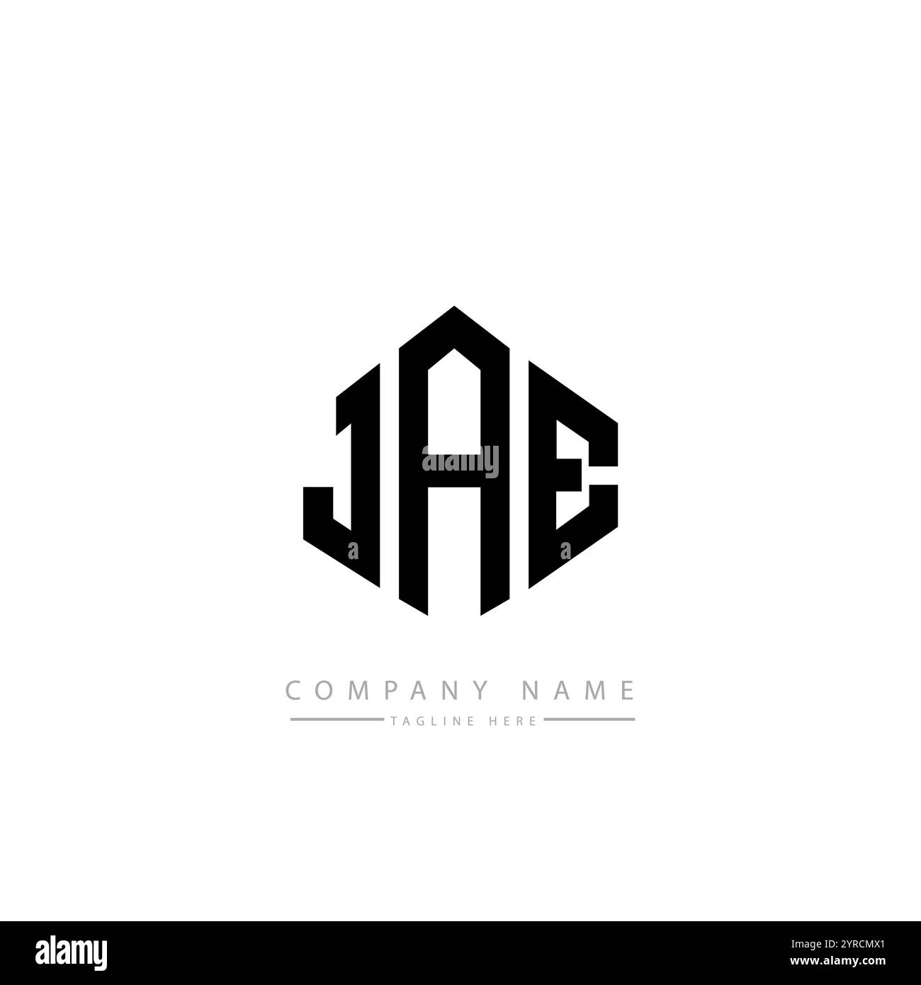 JAE letter logo design with polygon shape. JAE polygon and cube shape ...
