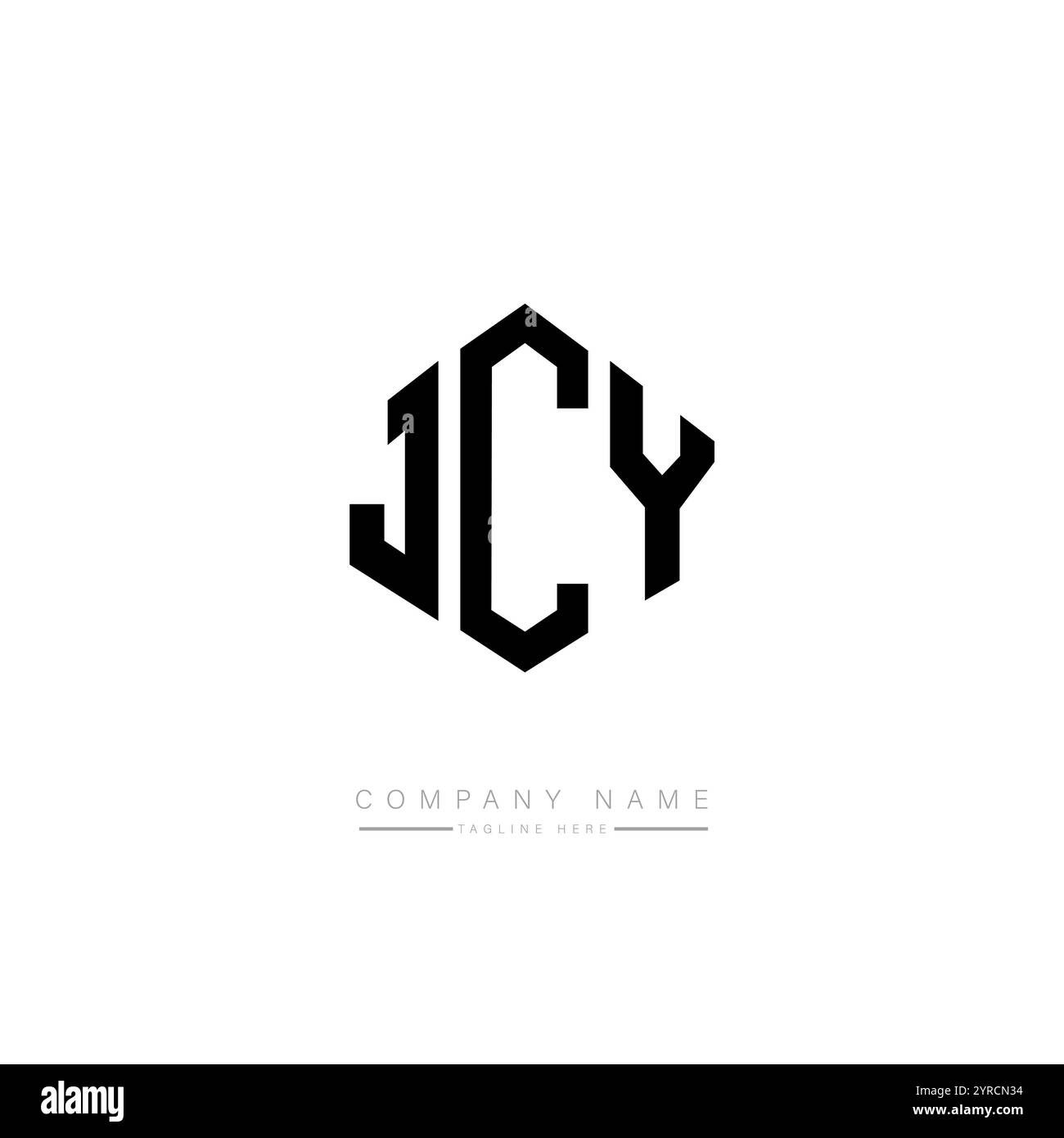JCY letter logo design with polygon shape. JCY polygon and cube shape logo design. JCY hexagon ...