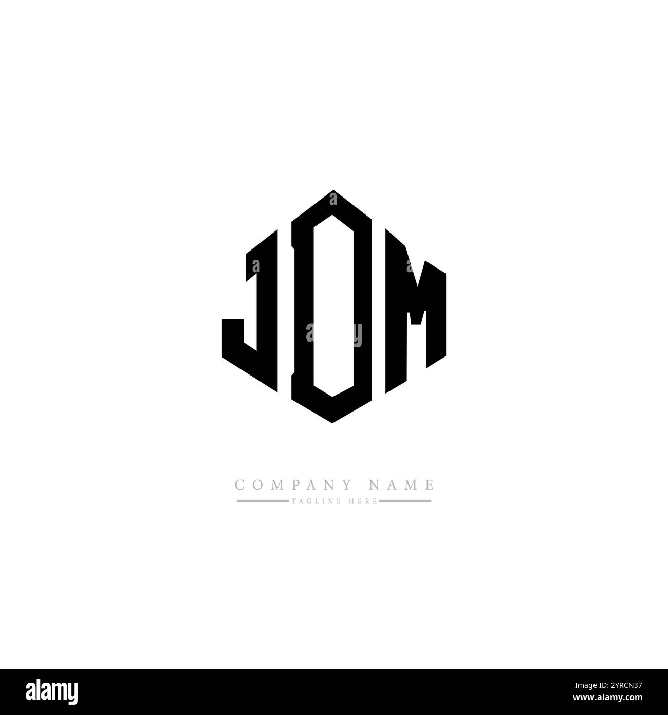 JDM letter logo design with polygon shape. JDM polygon and cube shape ...