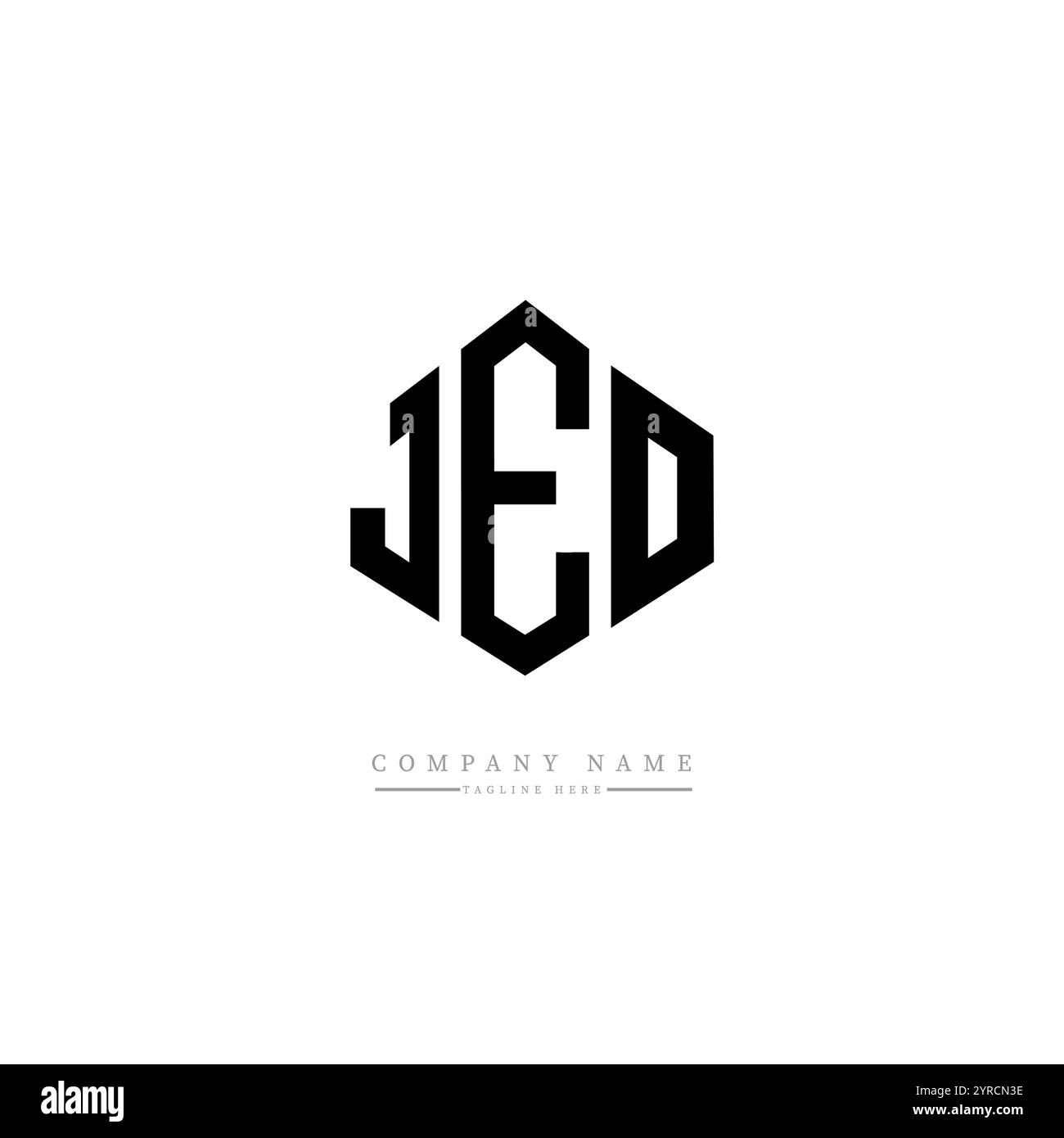 JEO letter logo design with polygon shape. JEO polygon and cube shape ...