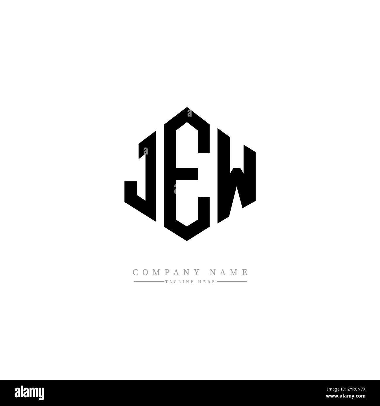 JEW letter logo design with polygon shape. JEW polygon and cube shape ...