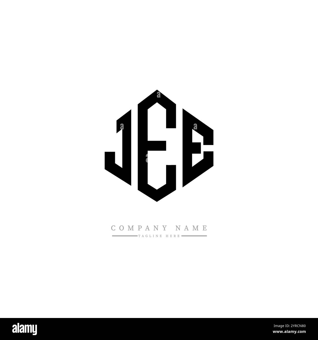 JEE letter logo design with polygon shape. JEE polygon and cube shape ...