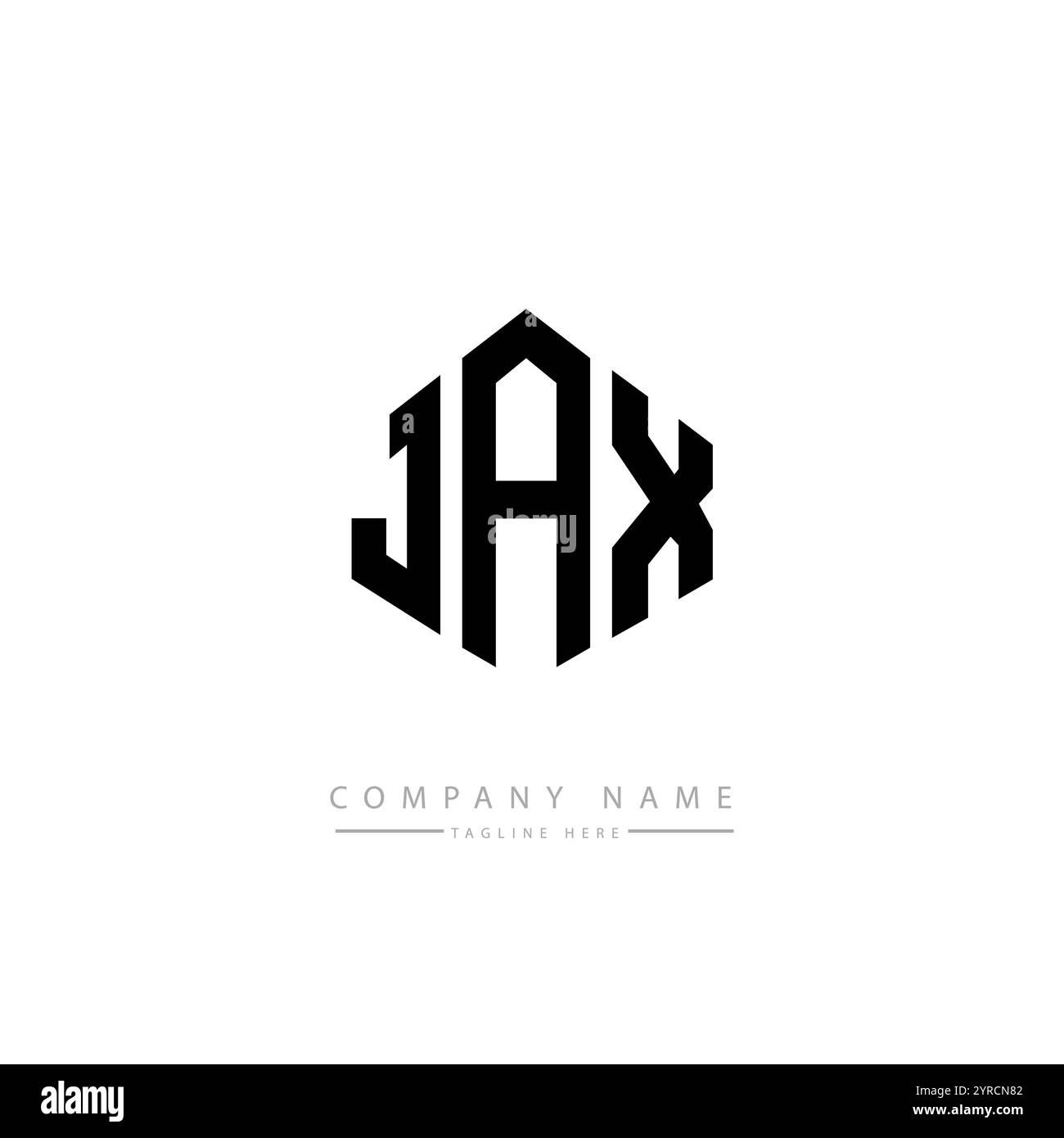 JAX letter logo design with polygon shape. JAX polygon and cube shape ...