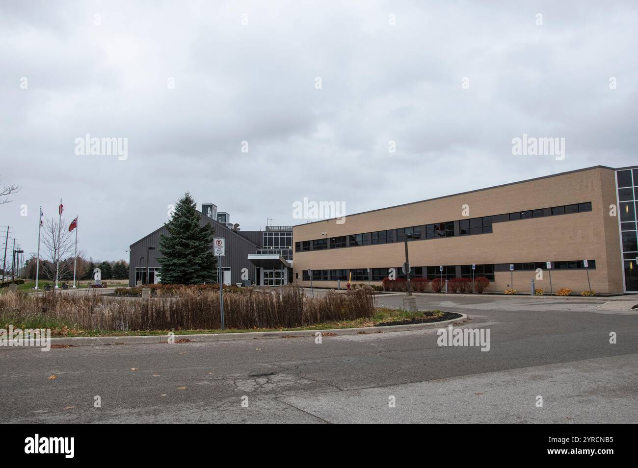 Town hall on Innisfil Beach Road in Innisfil, Ontario, Canada Stock ...