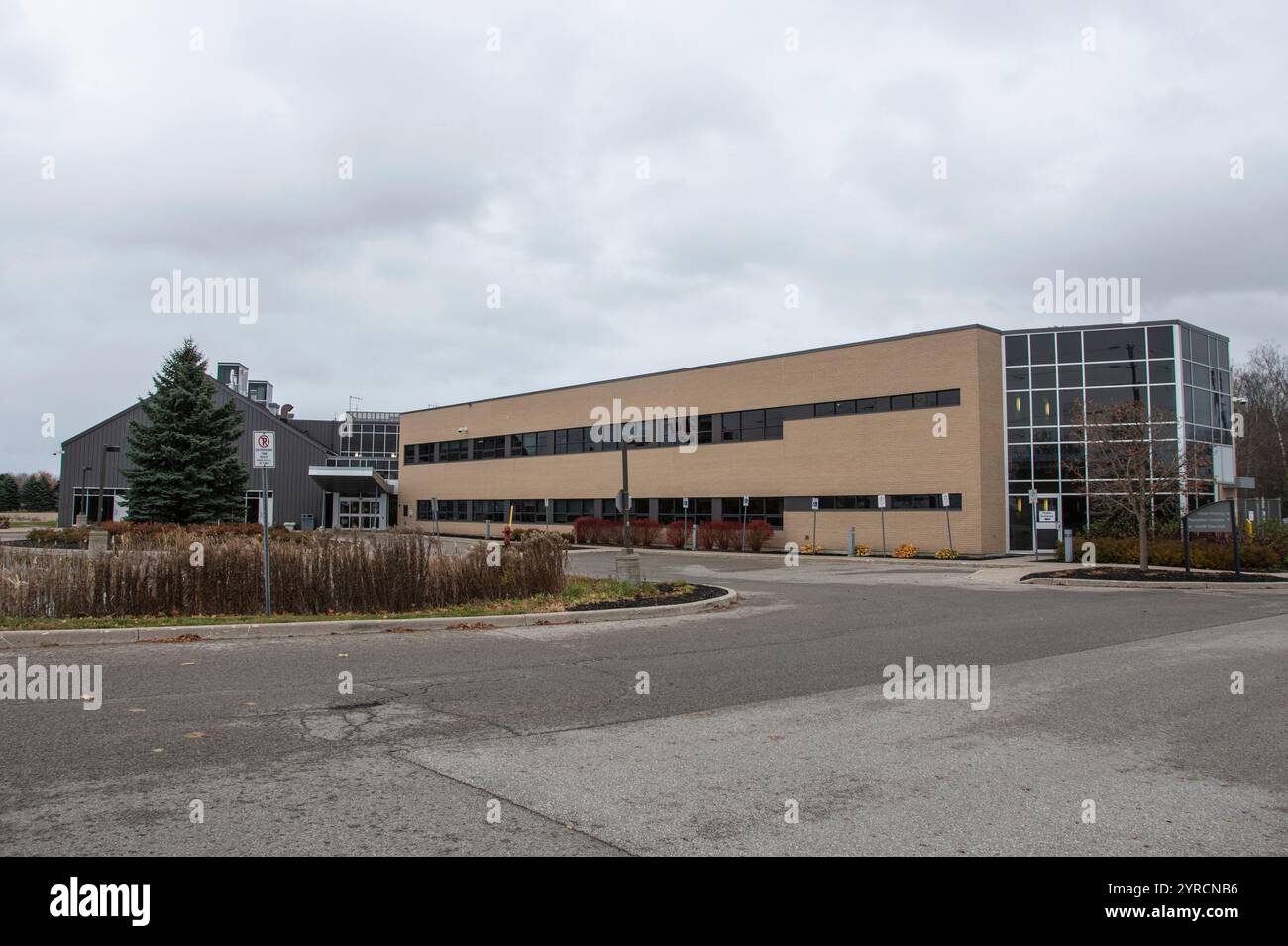 Town hall on Innisfil Beach Road in Innisfil, Ontario, Canada Stock ...