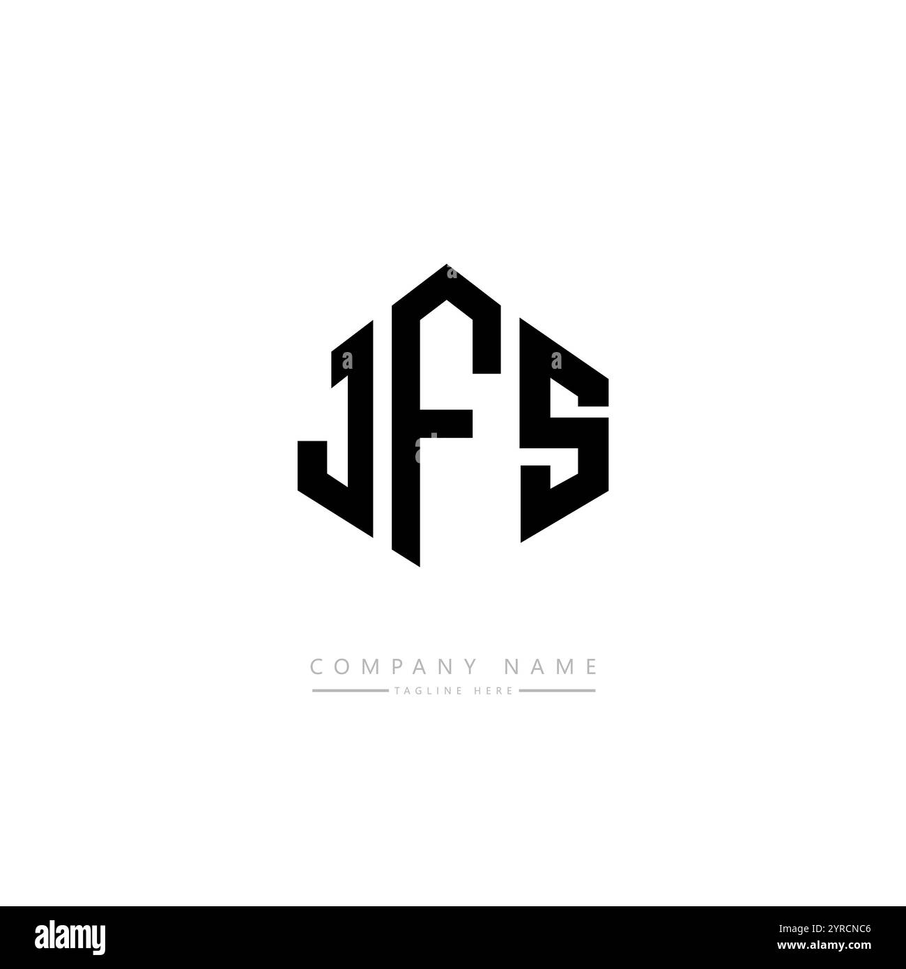JFS letter logo design with polygon shape. JFS polygon and cube shape ...